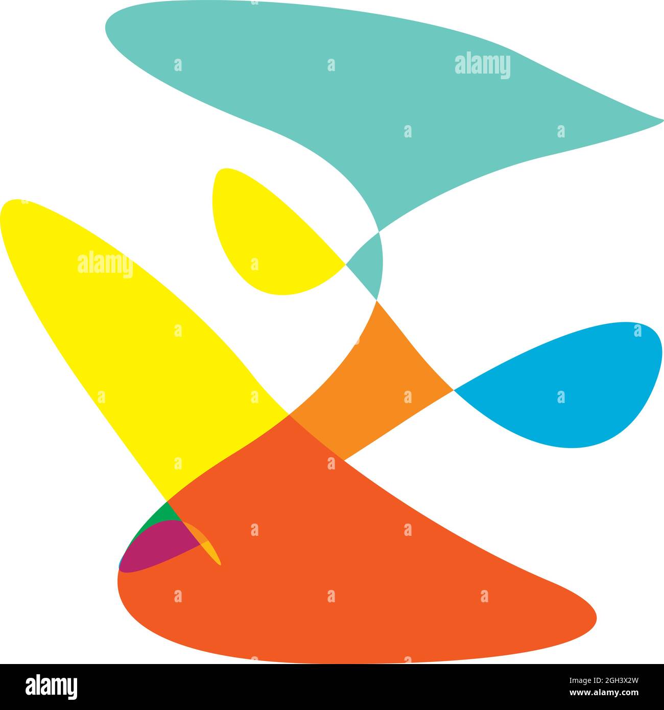 Random curvy, squiggle, freehand abstract shape. Squiggle, wriggle ...