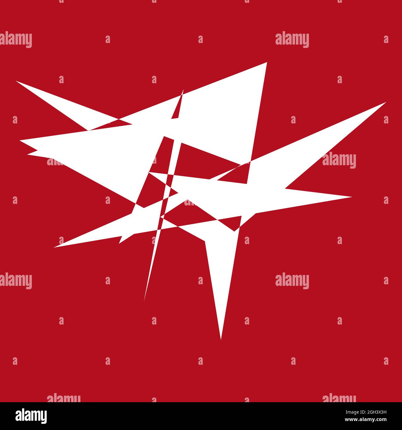 Edgy, ruptured, shatter, splinter shape, design element. Random ...