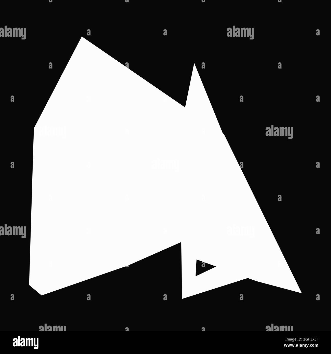 Edgy, ruptured, shatter, splinter shape, design element. Random ...