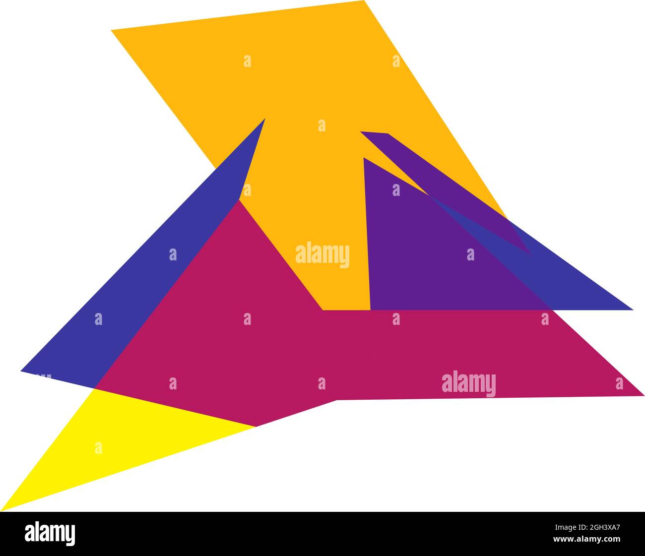 Edgy, ruptured, shatter, splinter shape, design element. Random ...