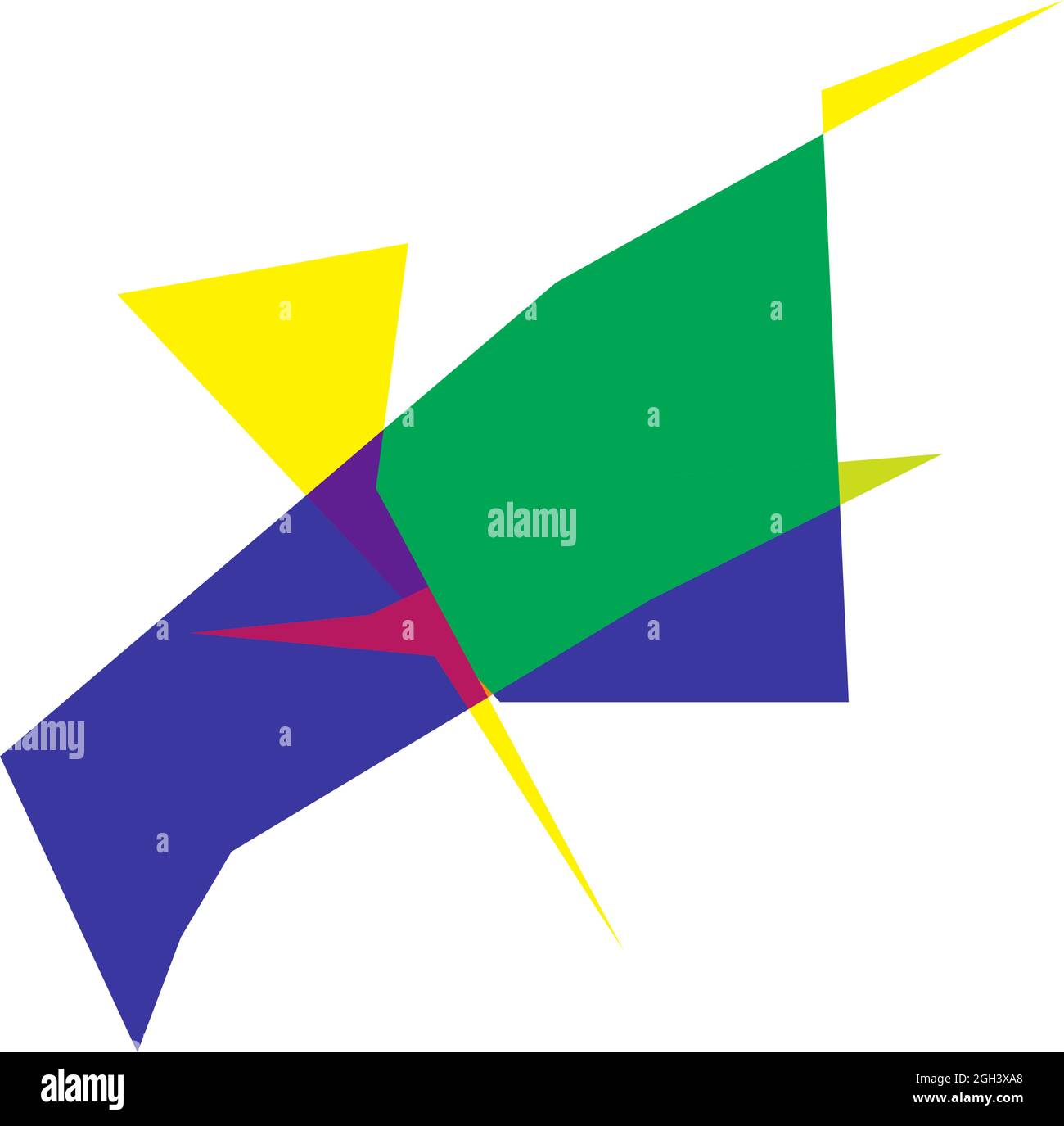 Edgy, ruptured, shatter, splinter shape, design element. Random ...