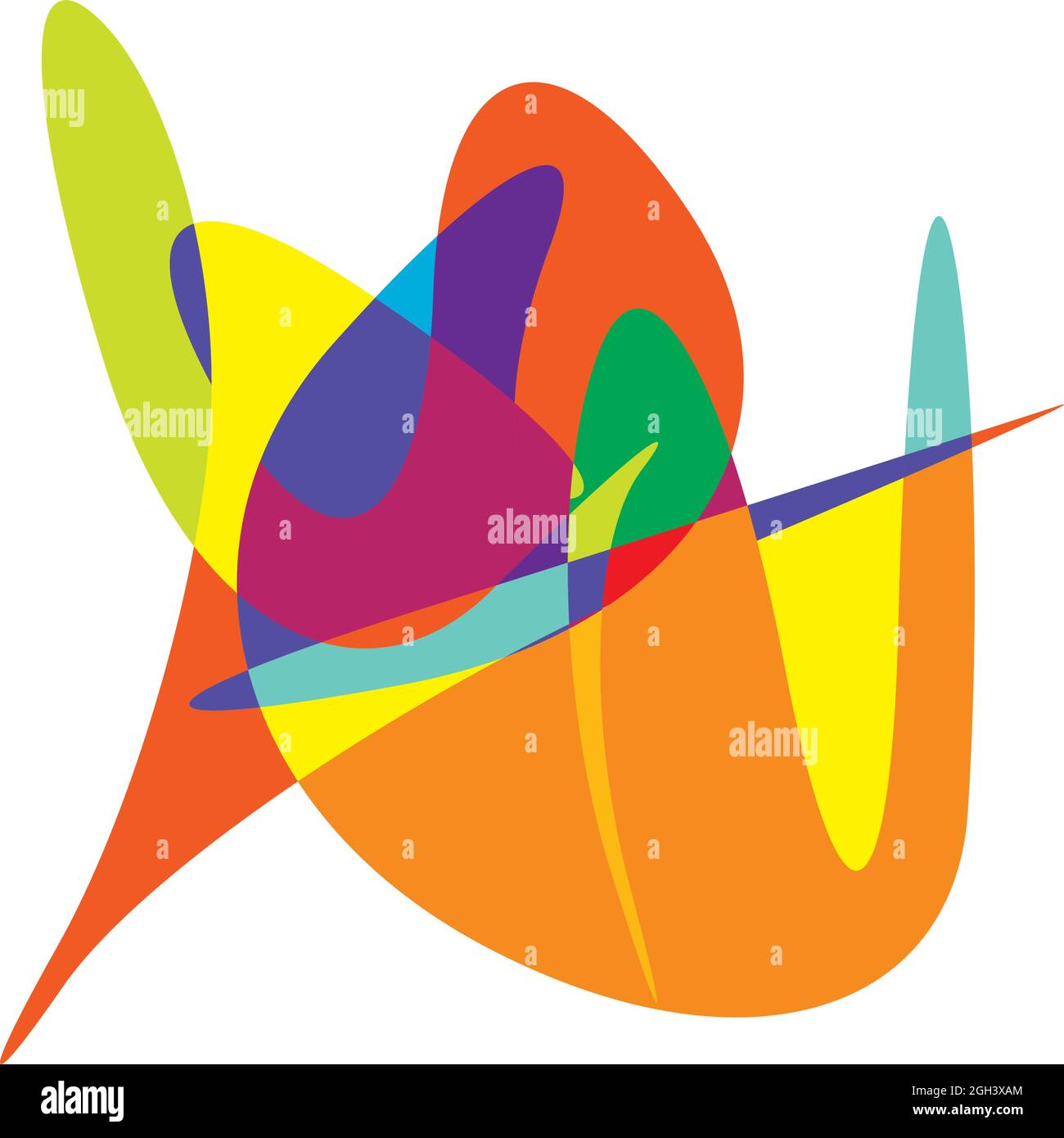 Random curvy, squiggle, freehand abstract shape. Squiggle, wriggle ...