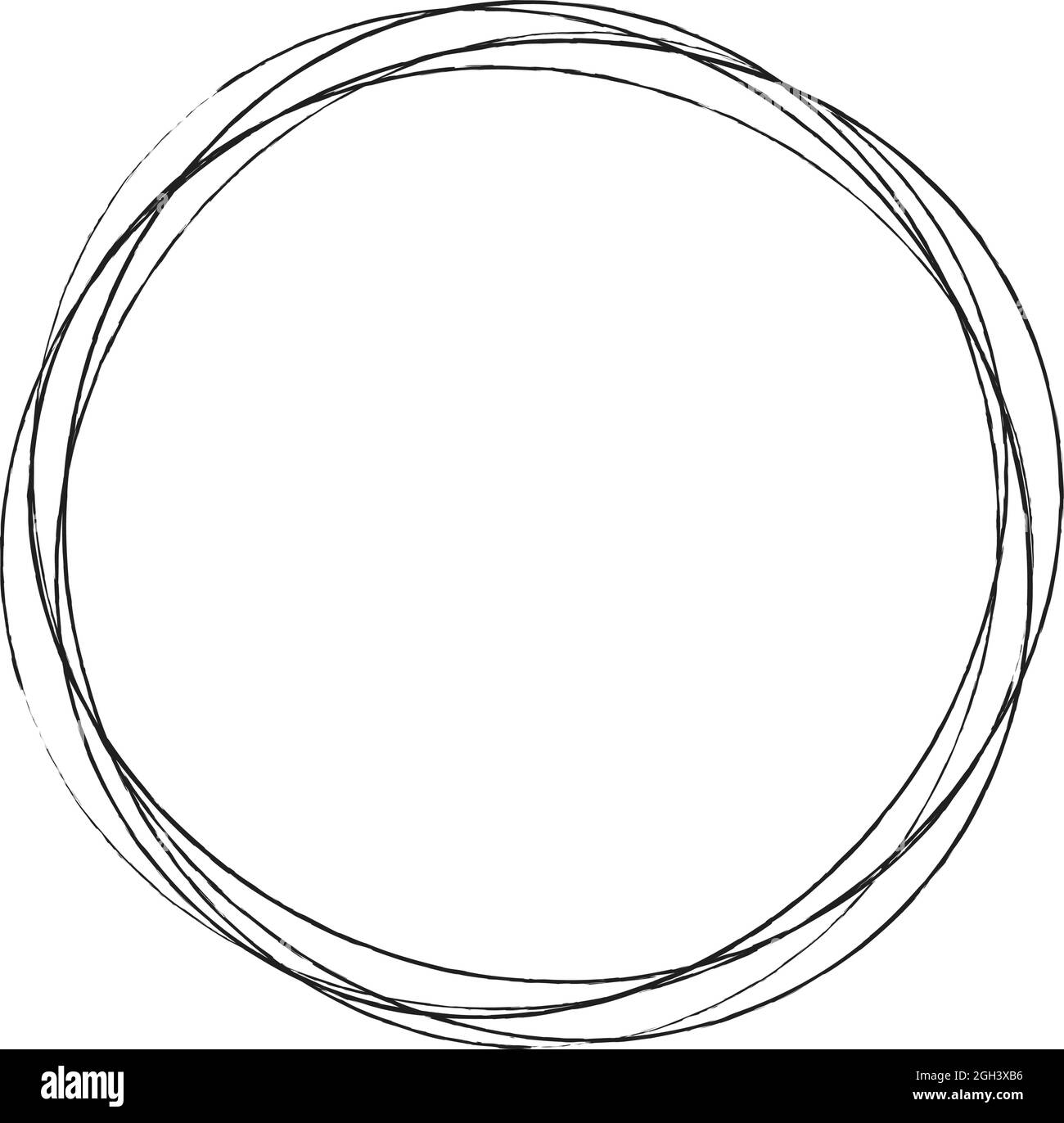 Sketch, scribble, sketchy grungy lines circles. Sketch hand drawn pen ...