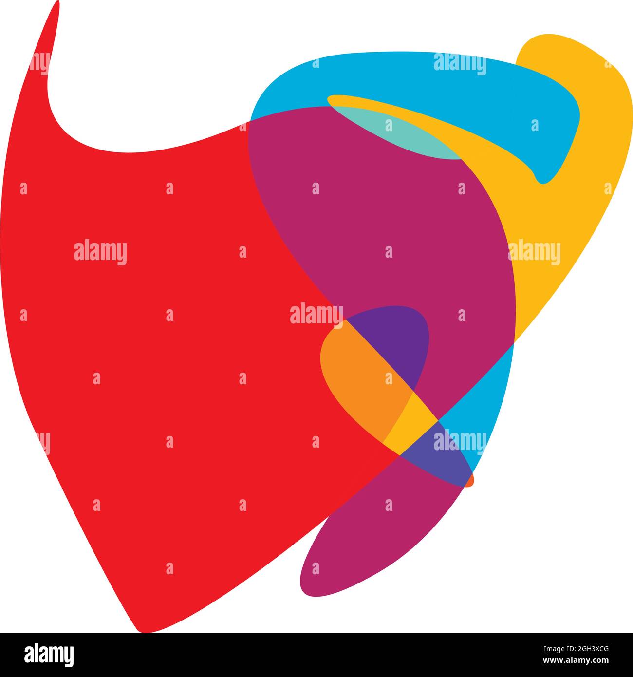 Random curvy, squiggle, freehand abstract shape. Squiggle, wriggle ...