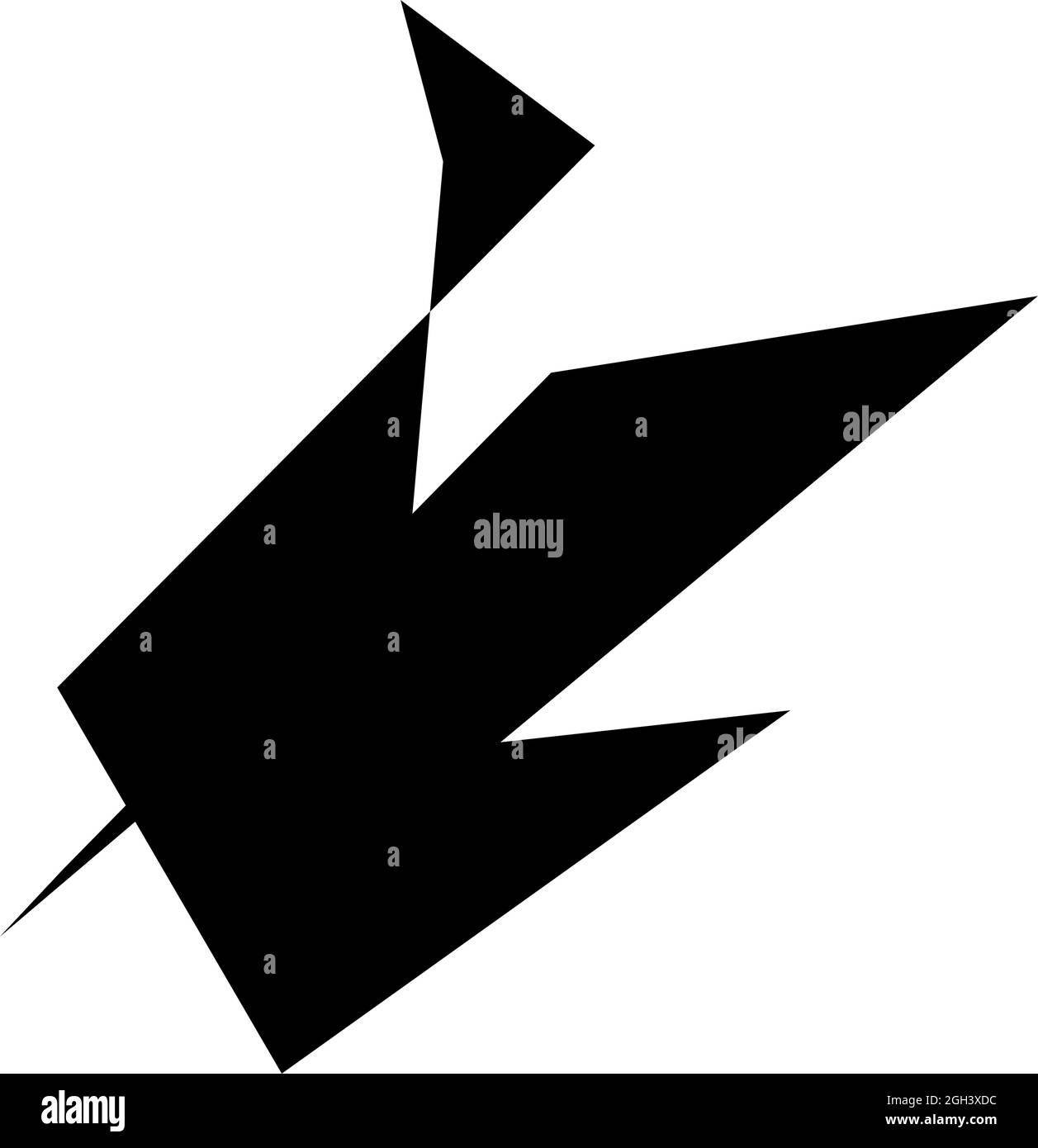 Edgy, ruptured, shatter, splinter shape, design element. Random ...