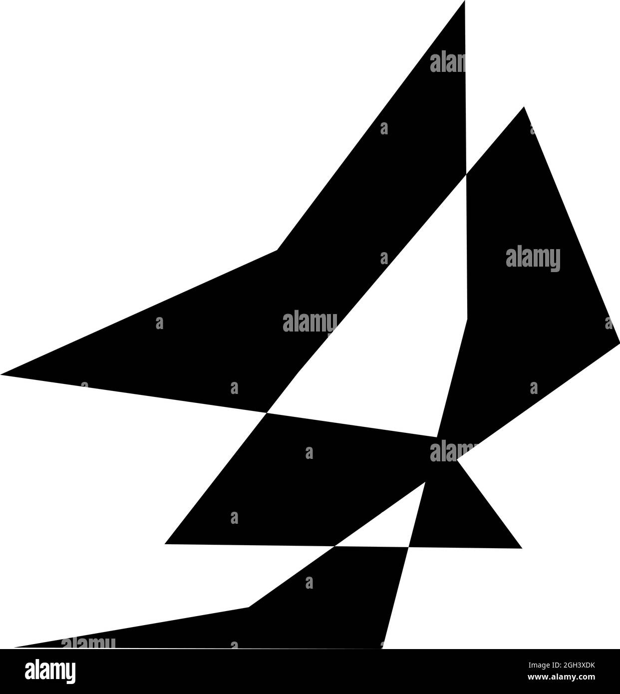 Edgy, ruptured, shatter, splinter shape, design element. Random ...