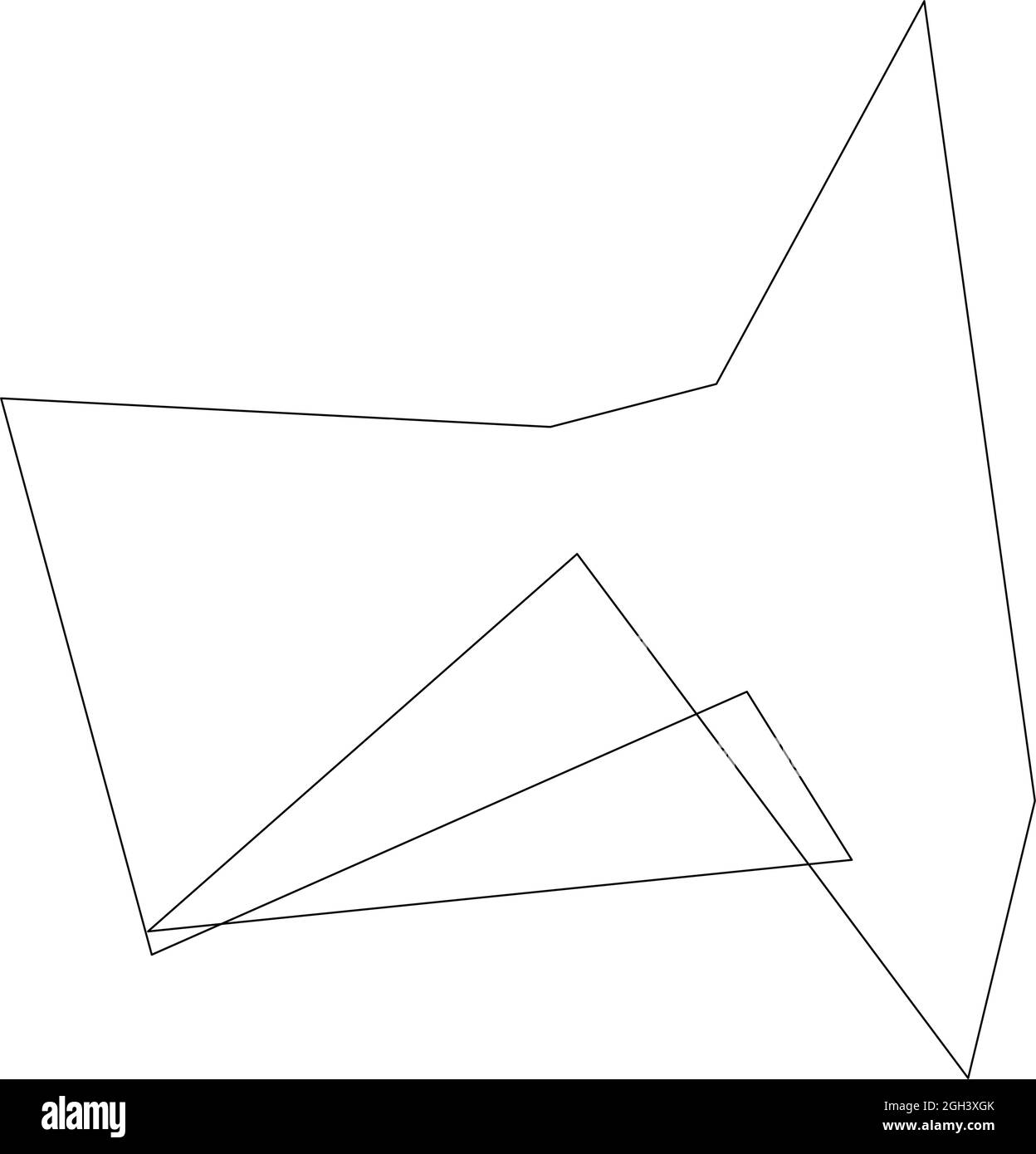 Edgy, ruptured, shatter, splinter shape, design element. Random ...