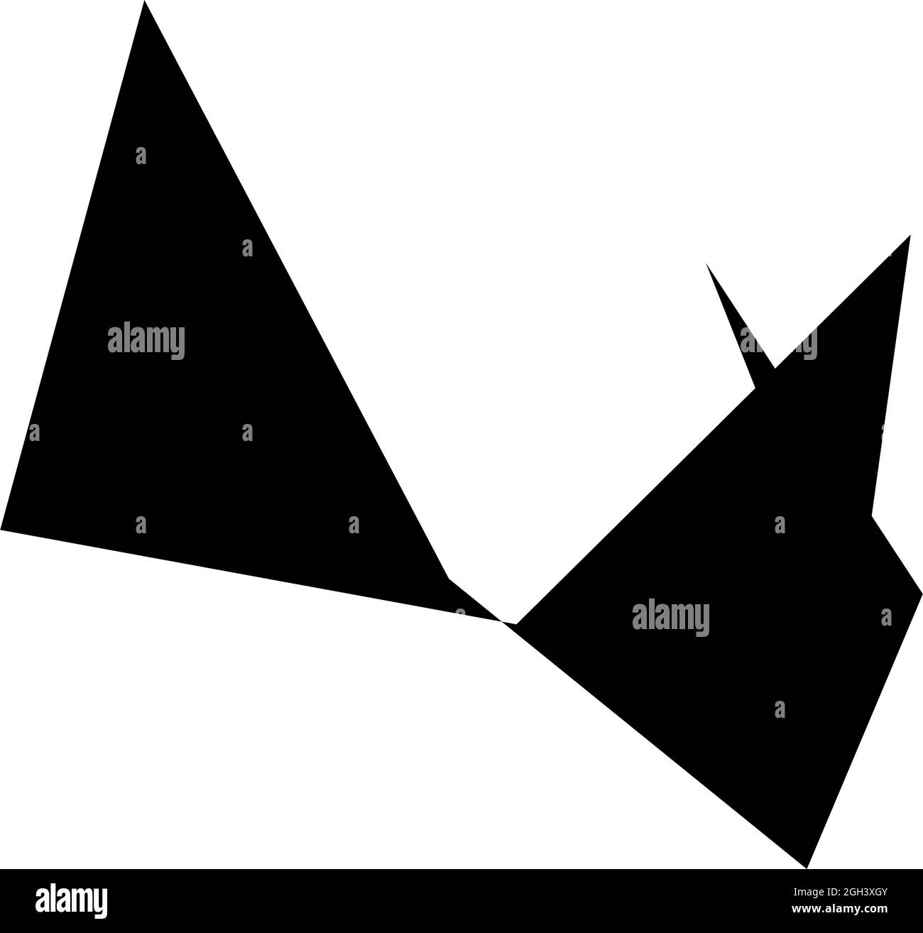 Edgy, ruptured, shatter, splinter shape, design element. Random ...