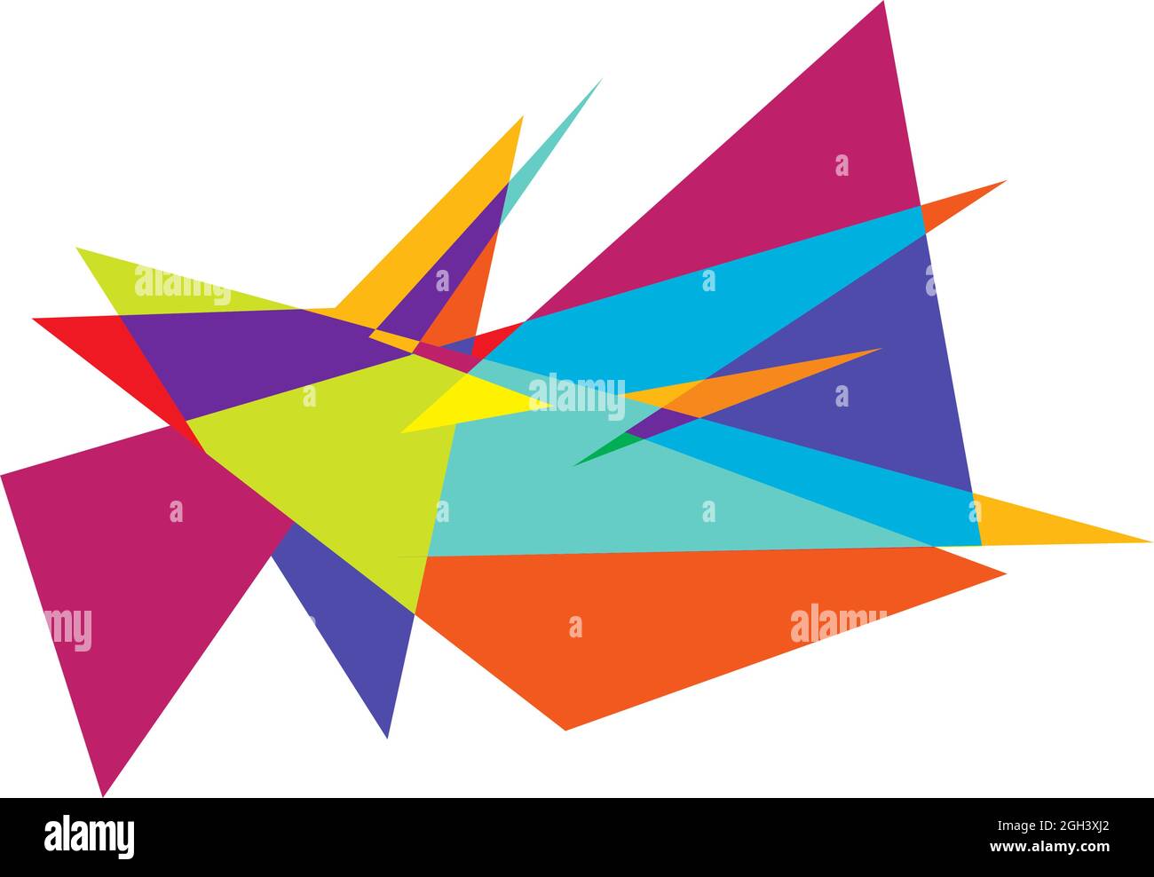 Edgy, ruptured, shatter, splinter shape, design element. Random ...