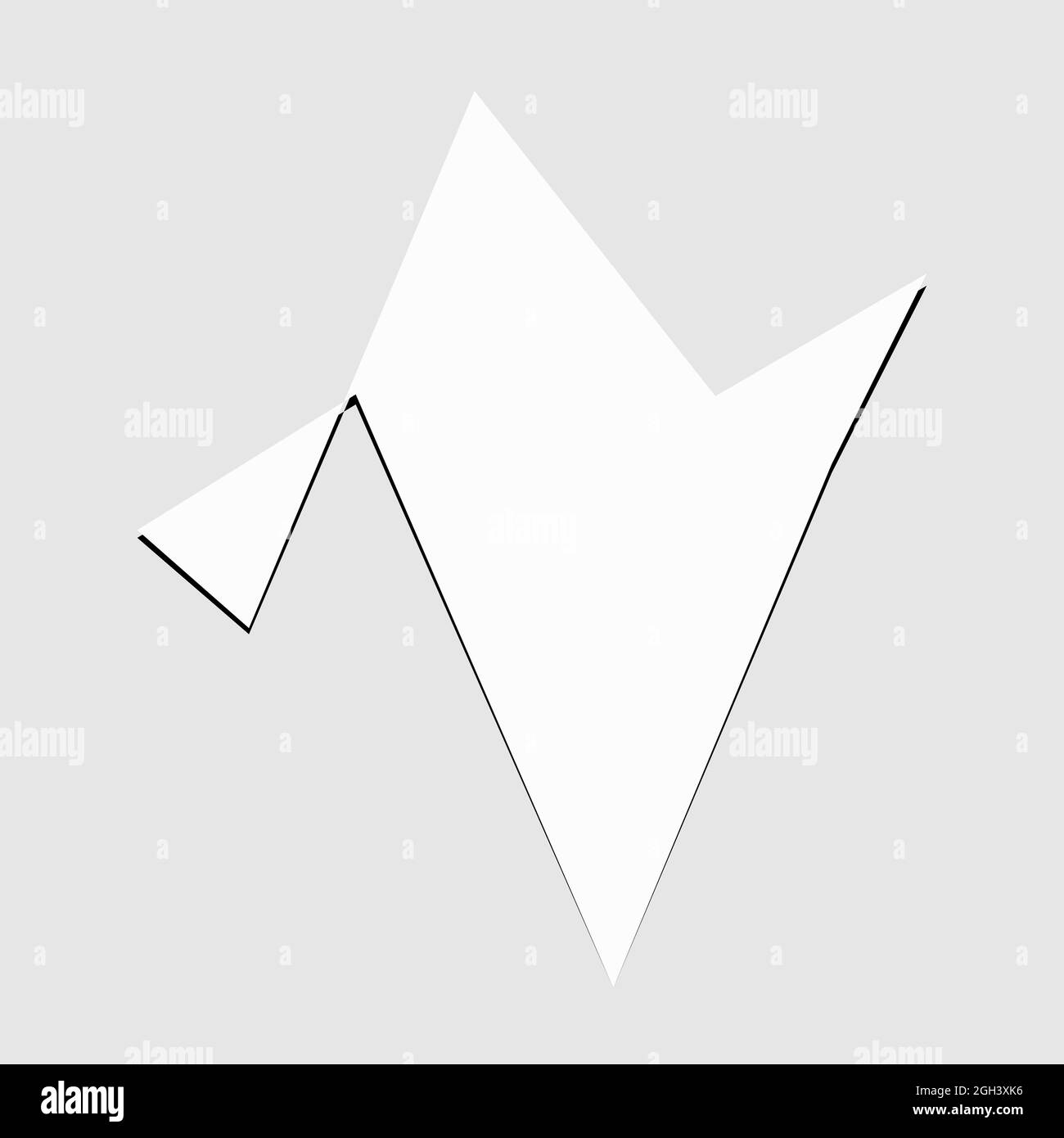 Edgy, ruptured, shatter, splinter shape, design element. Random ...