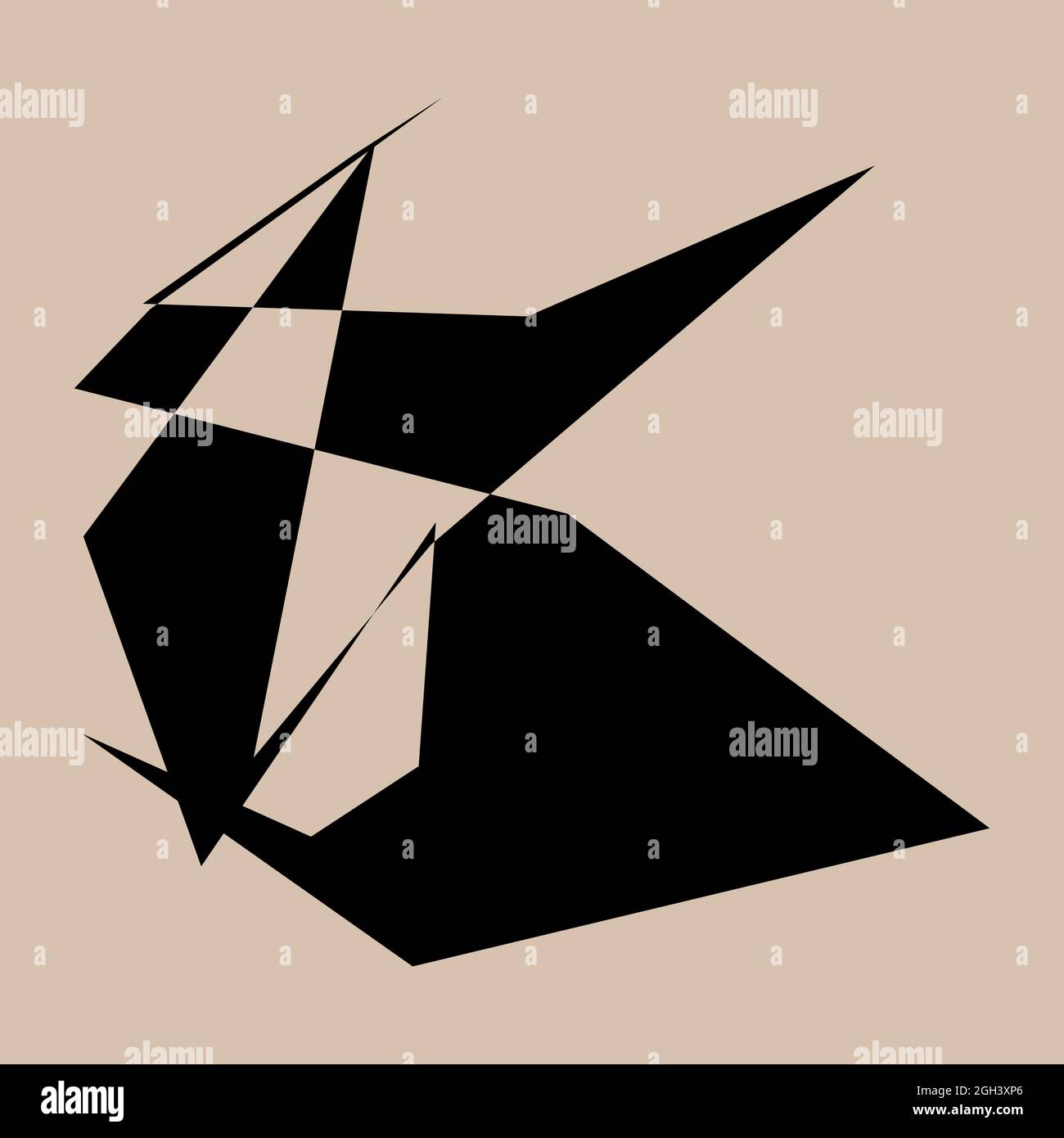 Edgy, ruptured, shatter, splinter shape, design element. Random ...