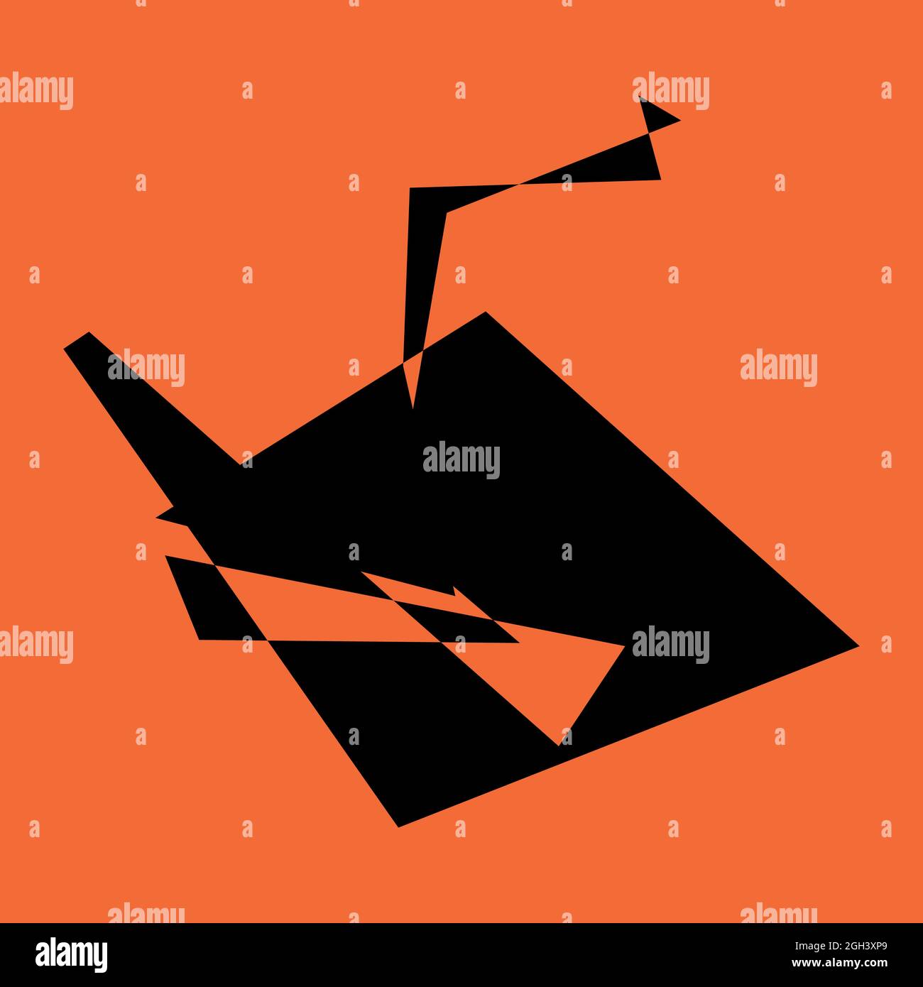 Edgy, ruptured, shatter, splinter shape, design element. Random ...