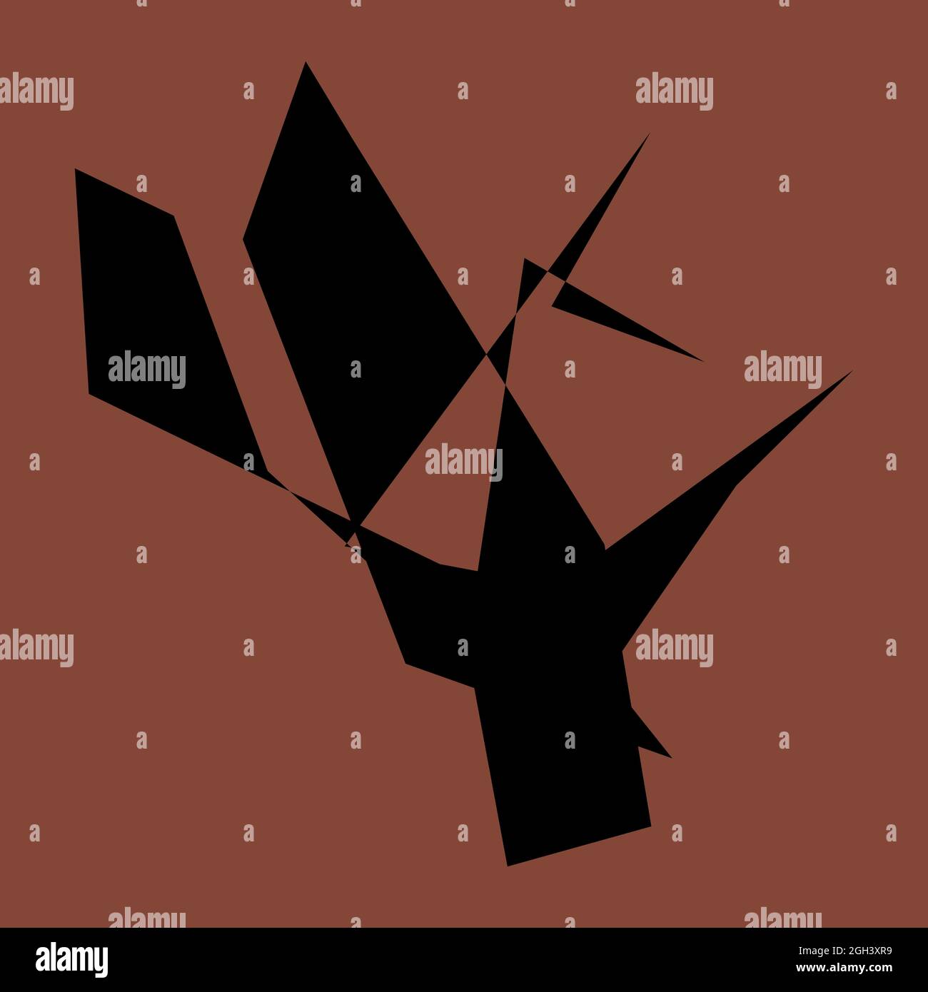 Edgy, ruptured, shatter, splinter shape, design element. Random ...