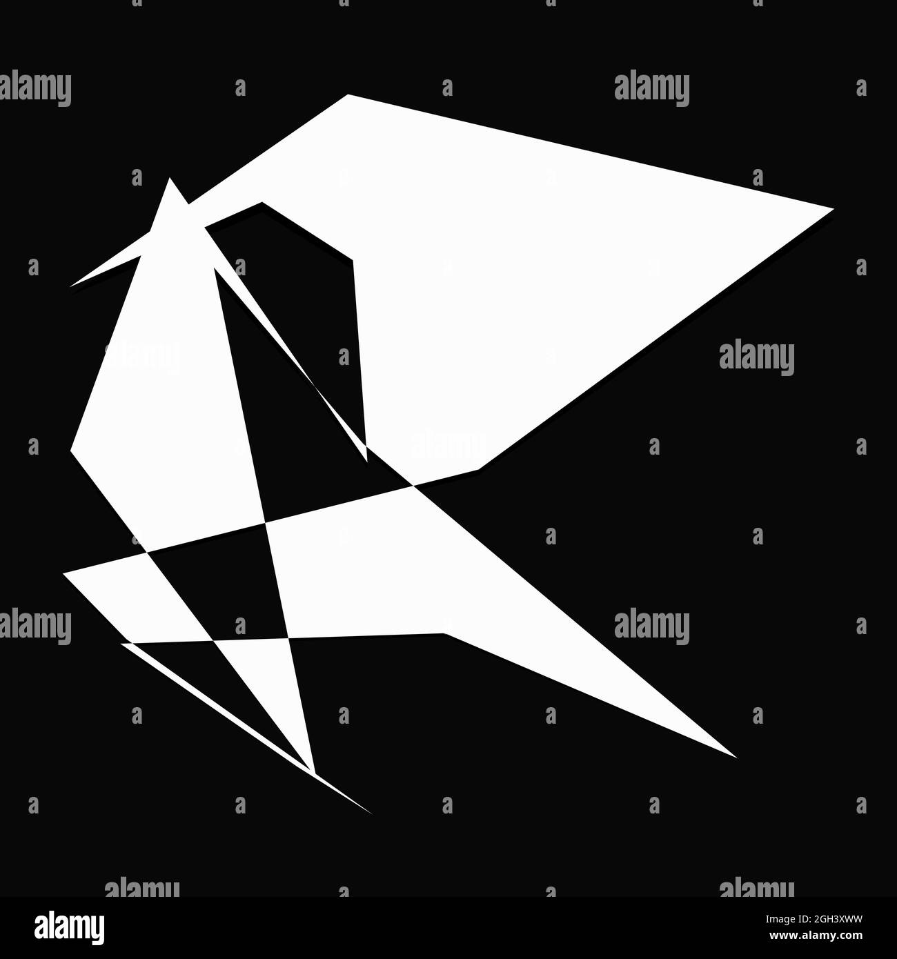 Edgy, ruptured, shatter, splinter shape, design element. Random ...