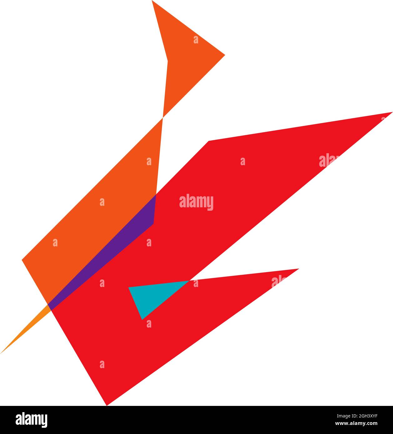 Edgy, ruptured, shatter, splinter shape, design element. Random ...