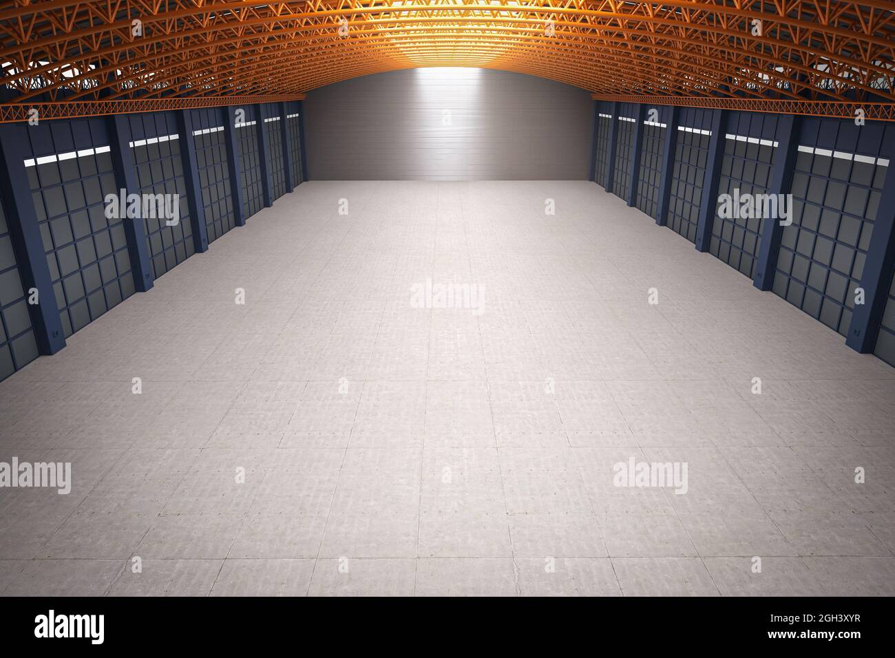 3d rendering empty factory interior Stock Photo - Alamy