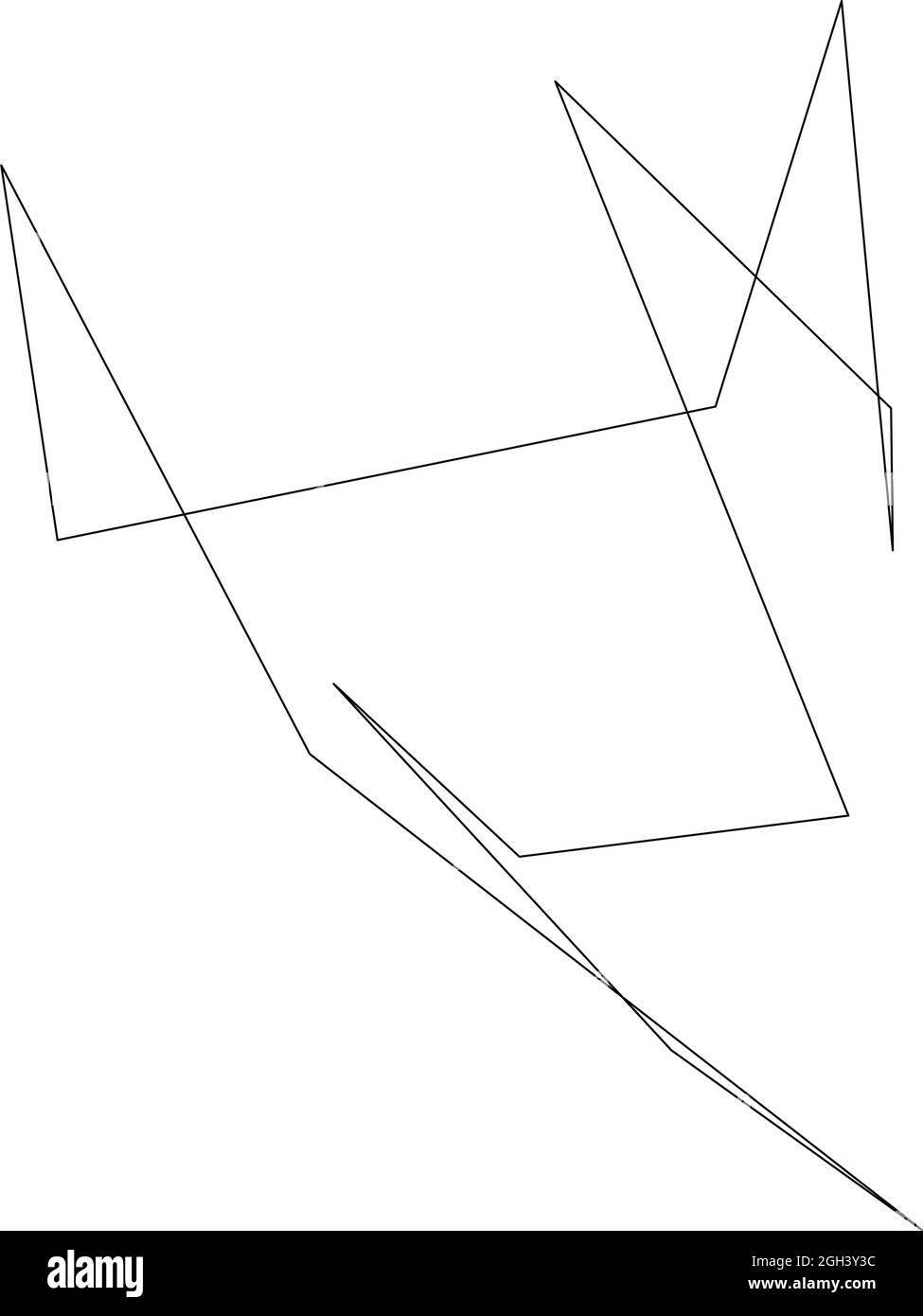 Edgy, ruptured, shatter, splinter shape, design element. Random ...