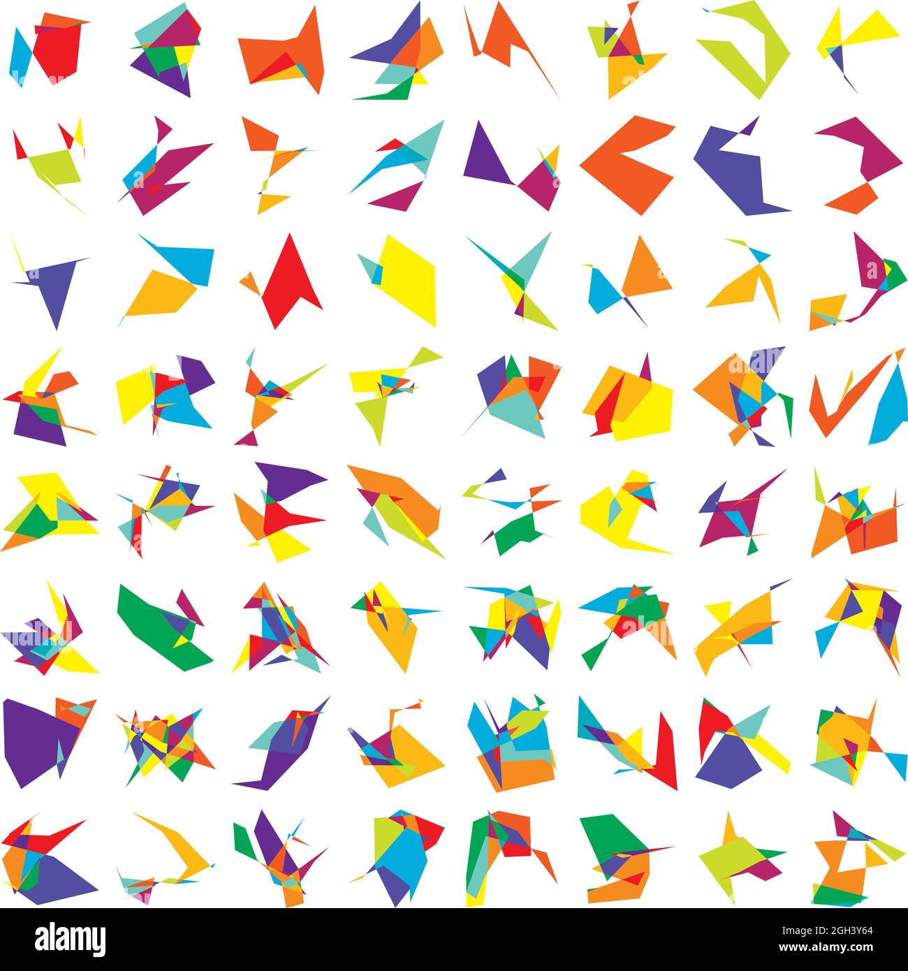 Edgy, ruptured, shatter, splinter shape, design element. Random ...