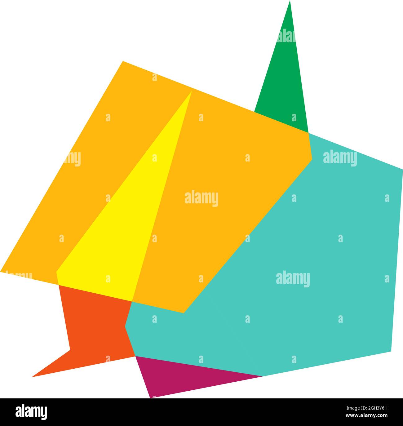 Edgy, ruptured, shatter, splinter shape, design element. Random ...