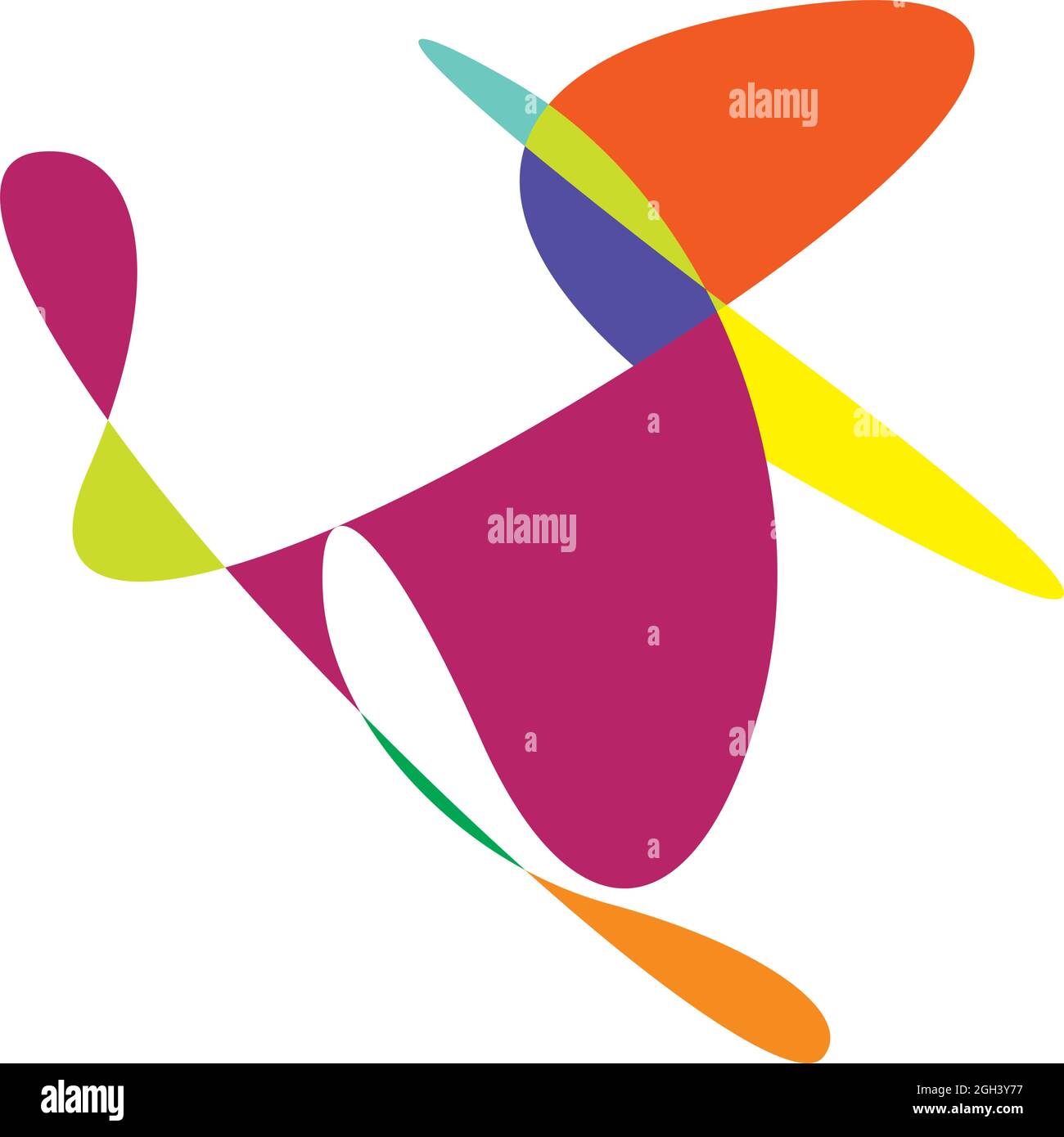 Random curvy, squiggle, freehand abstract shape. Squiggle, wriggle ...