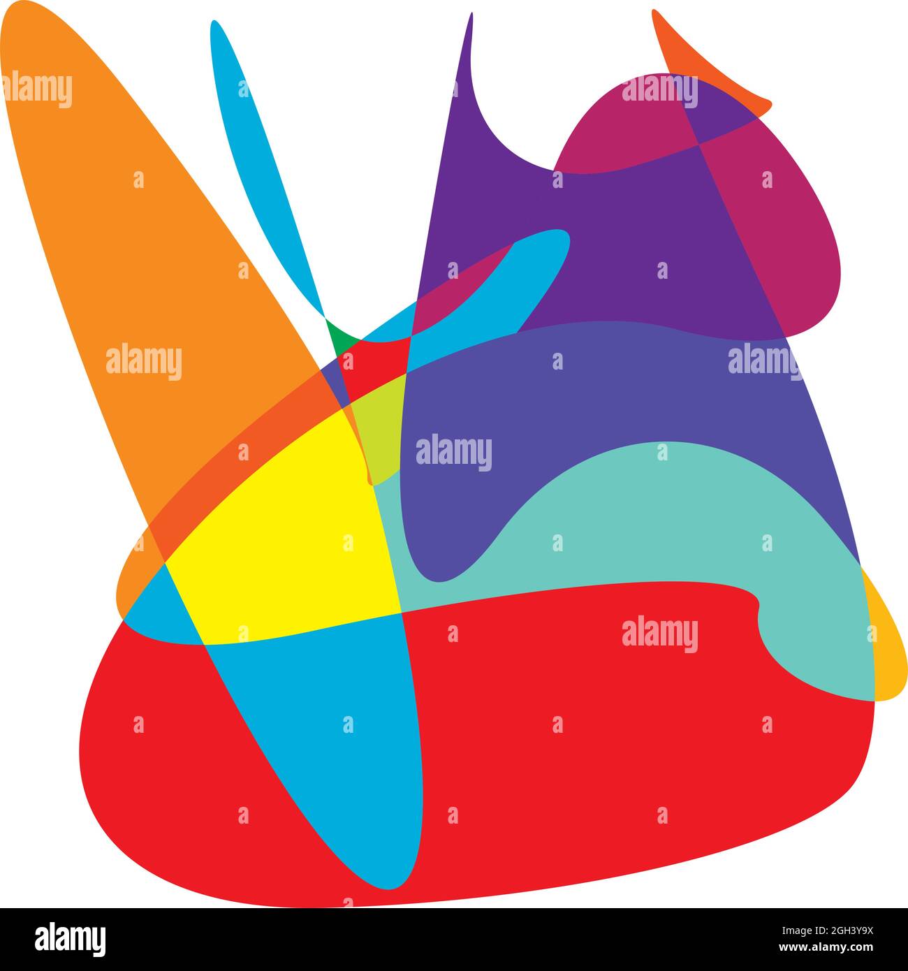 Random curvy, squiggle, freehand abstract shape. Squiggle, wriggle ...