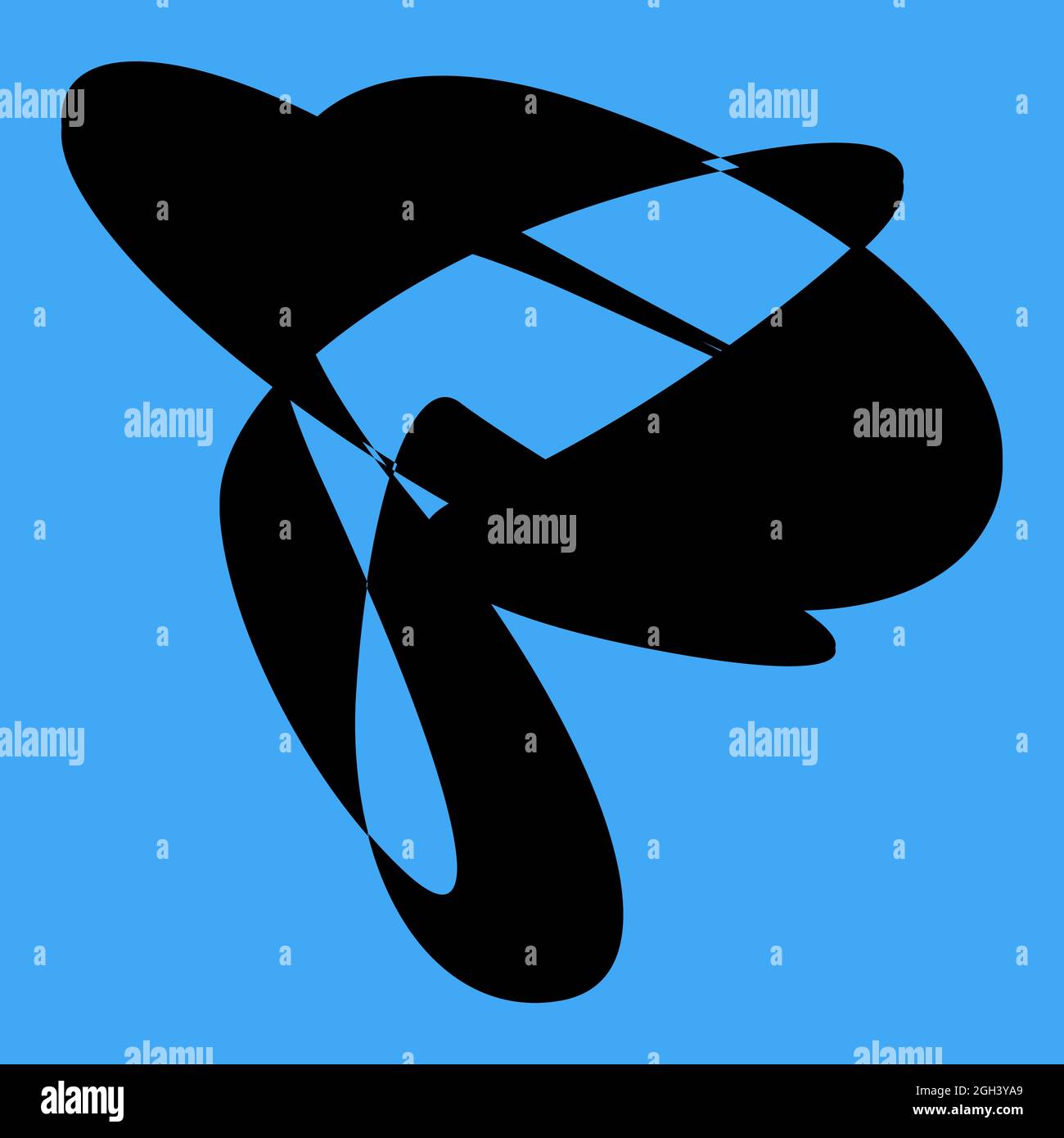 Random curvy, squiggle, freehand abstract shape. Squiggle, wriggle ...