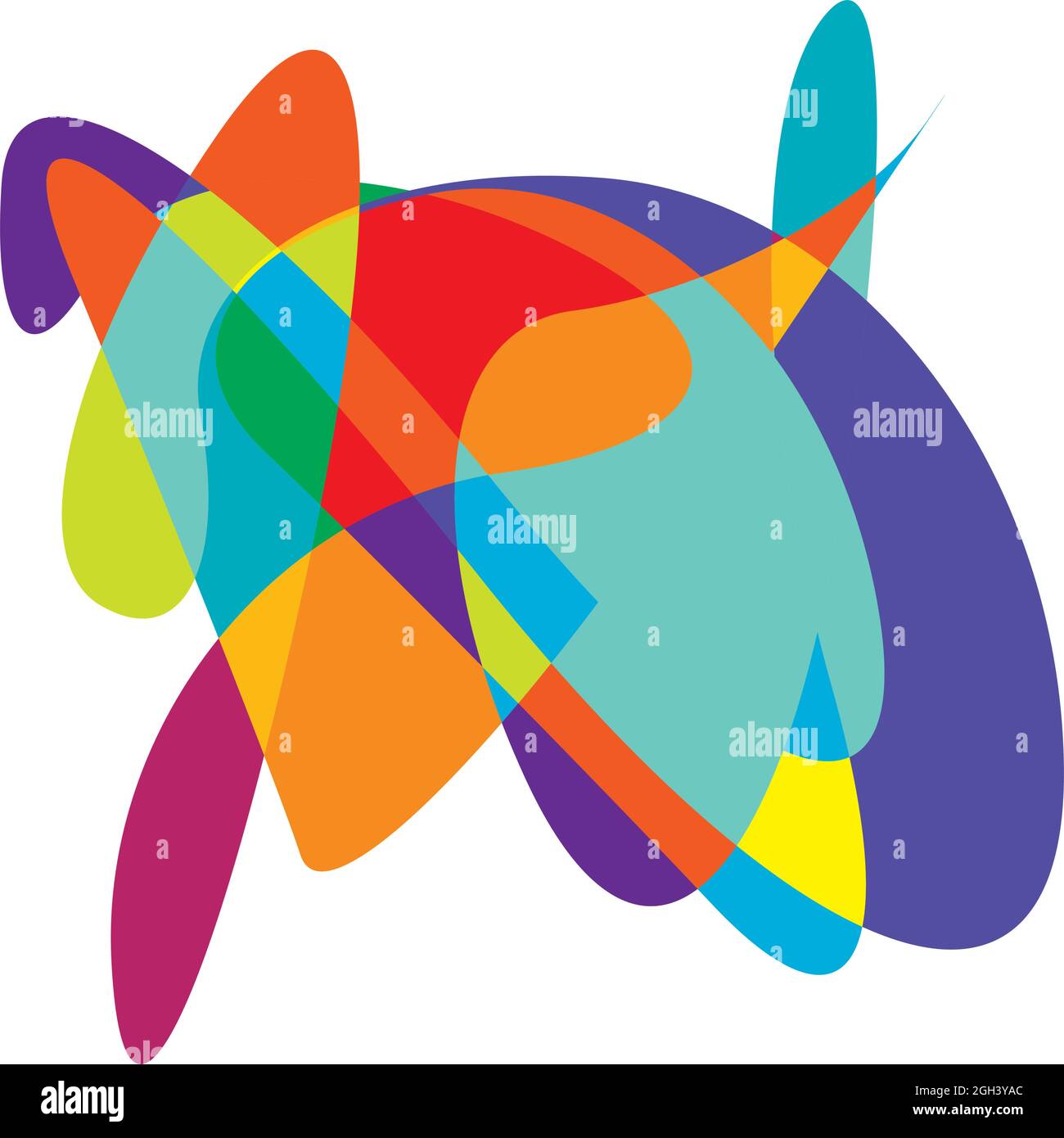 Random curvy, squiggle, freehand abstract shape. Squiggle, wriggle ...