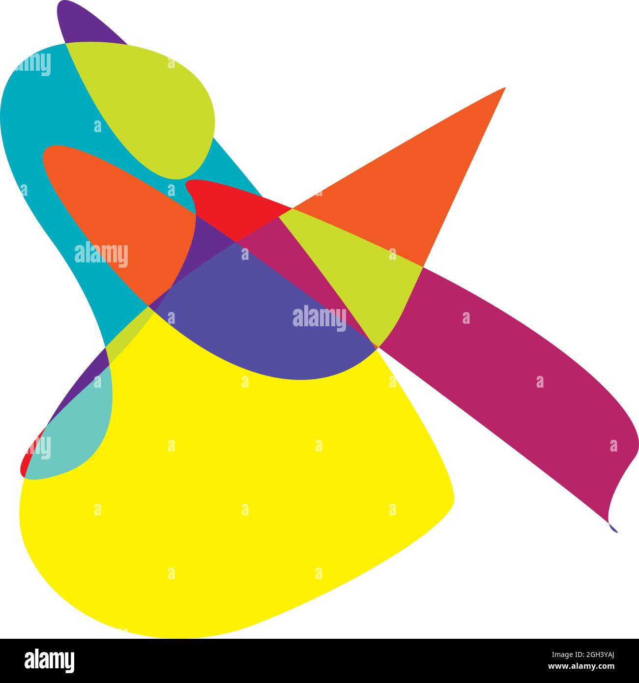 Random curvy, squiggle, freehand abstract shape. Squiggle, wriggle ...