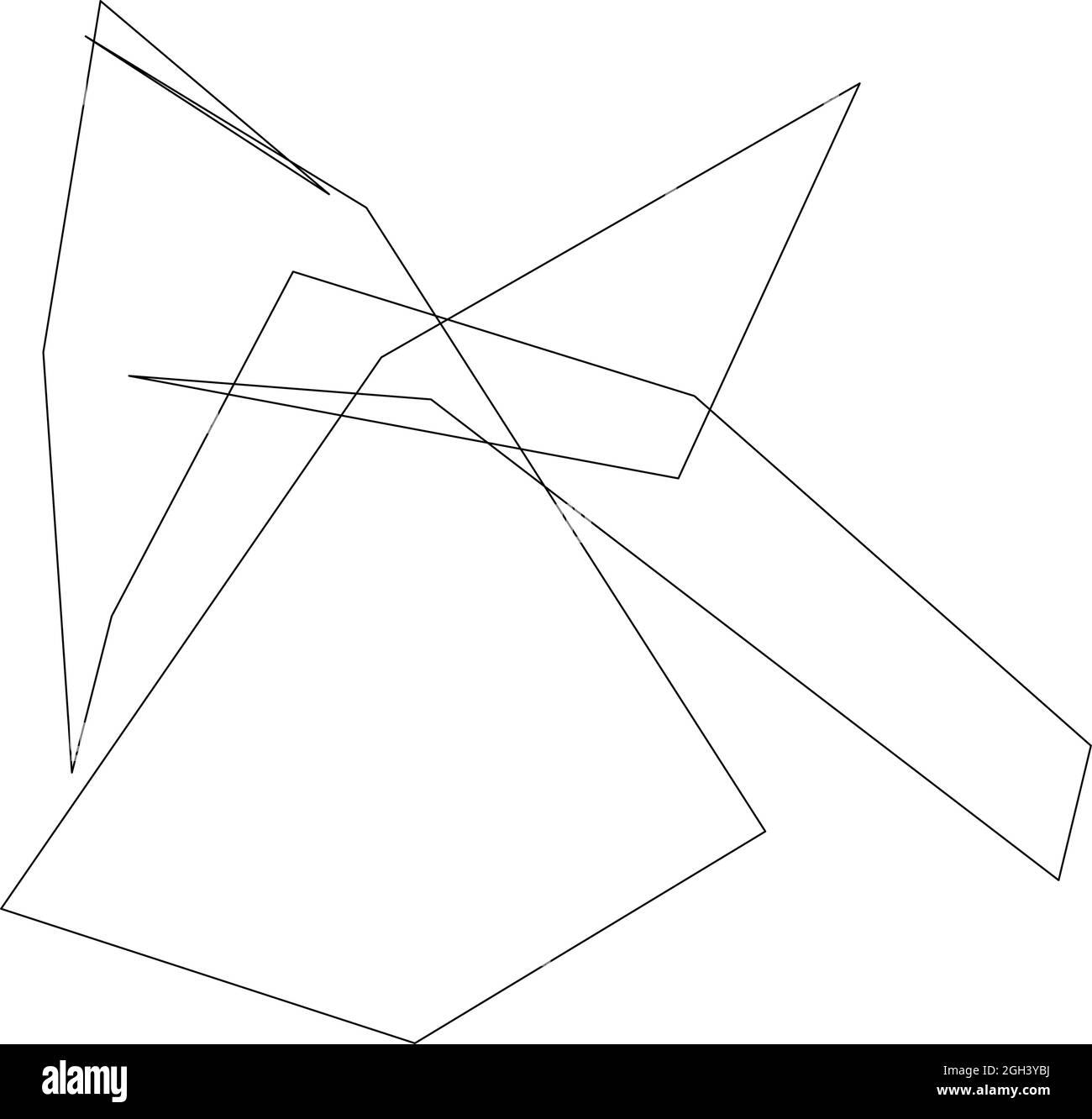 Edgy, ruptured, shatter, splinter shape, design element. Random ...