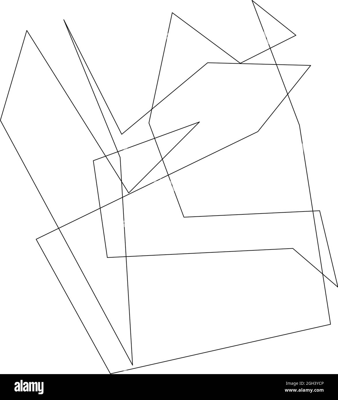 Edgy, ruptured, shatter, splinter shape, design element. Random ...