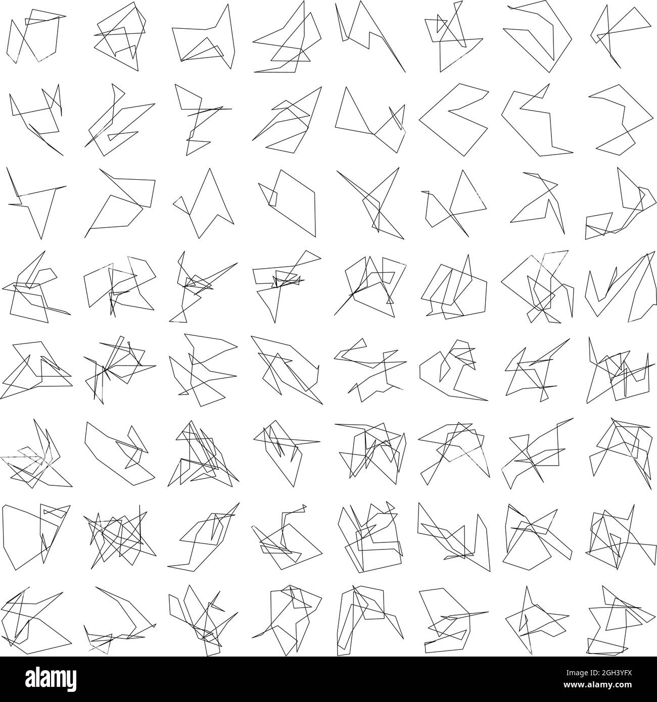 Edgy, ruptured, shatter, splinter shape, design element. Random ...