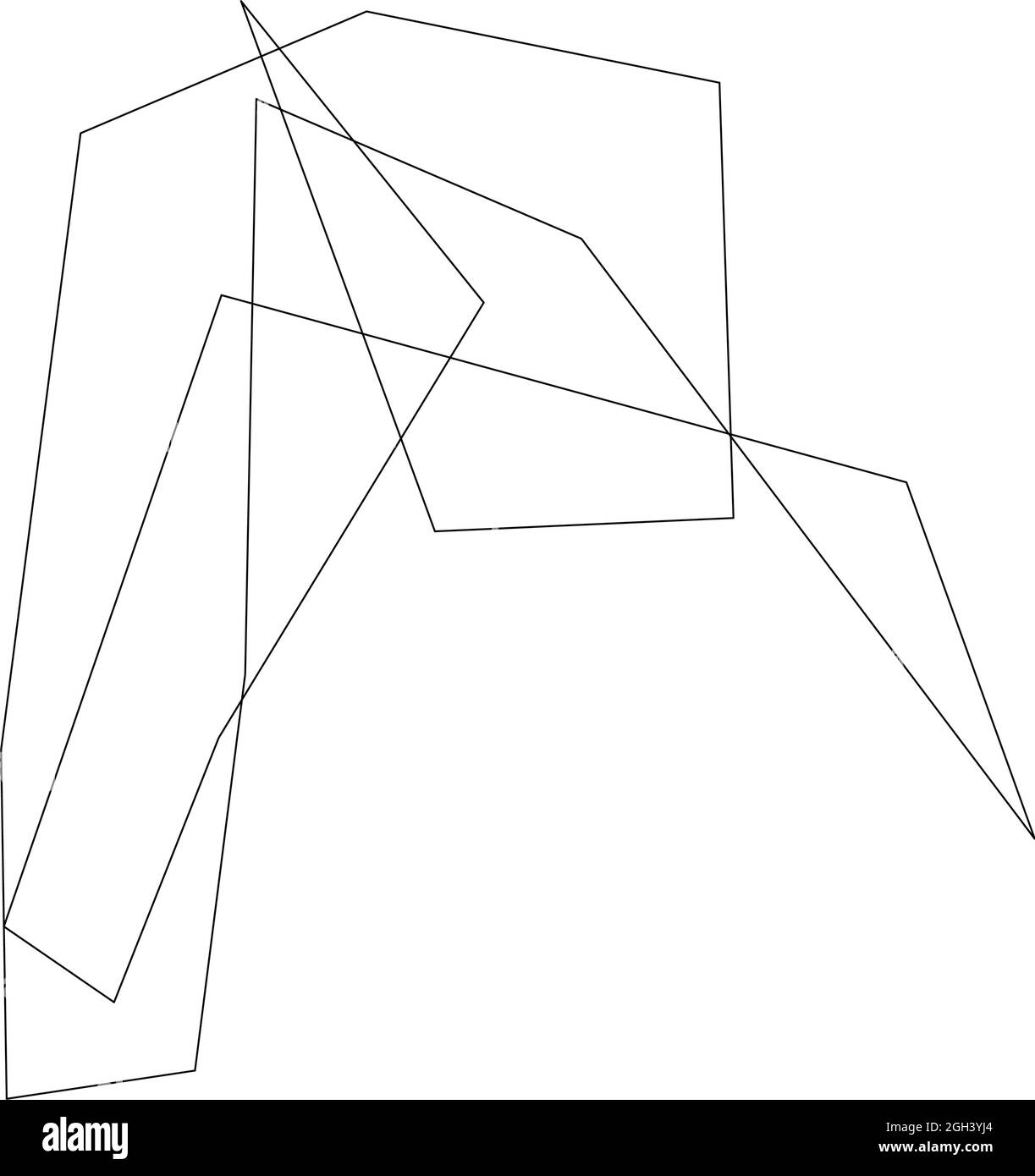 Edgy, ruptured, shatter, splinter shape, design element. Random ...