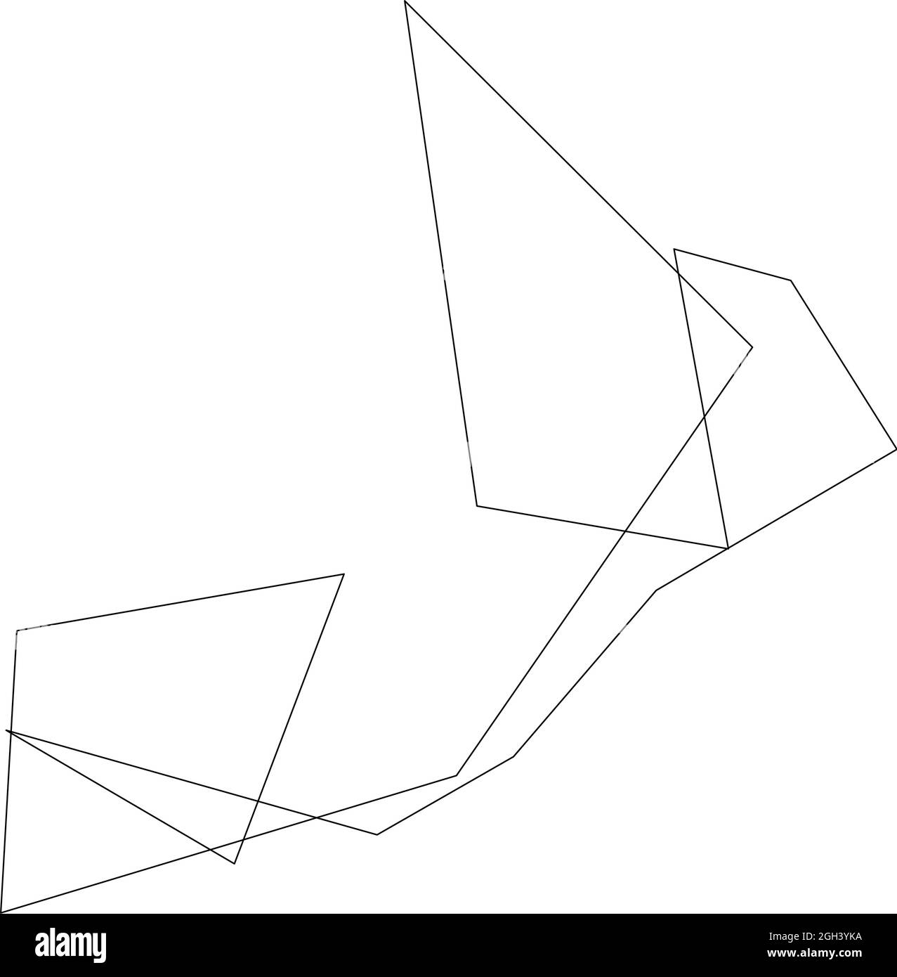 Edgy, ruptured, shatter, splinter shape, design element. Random ...