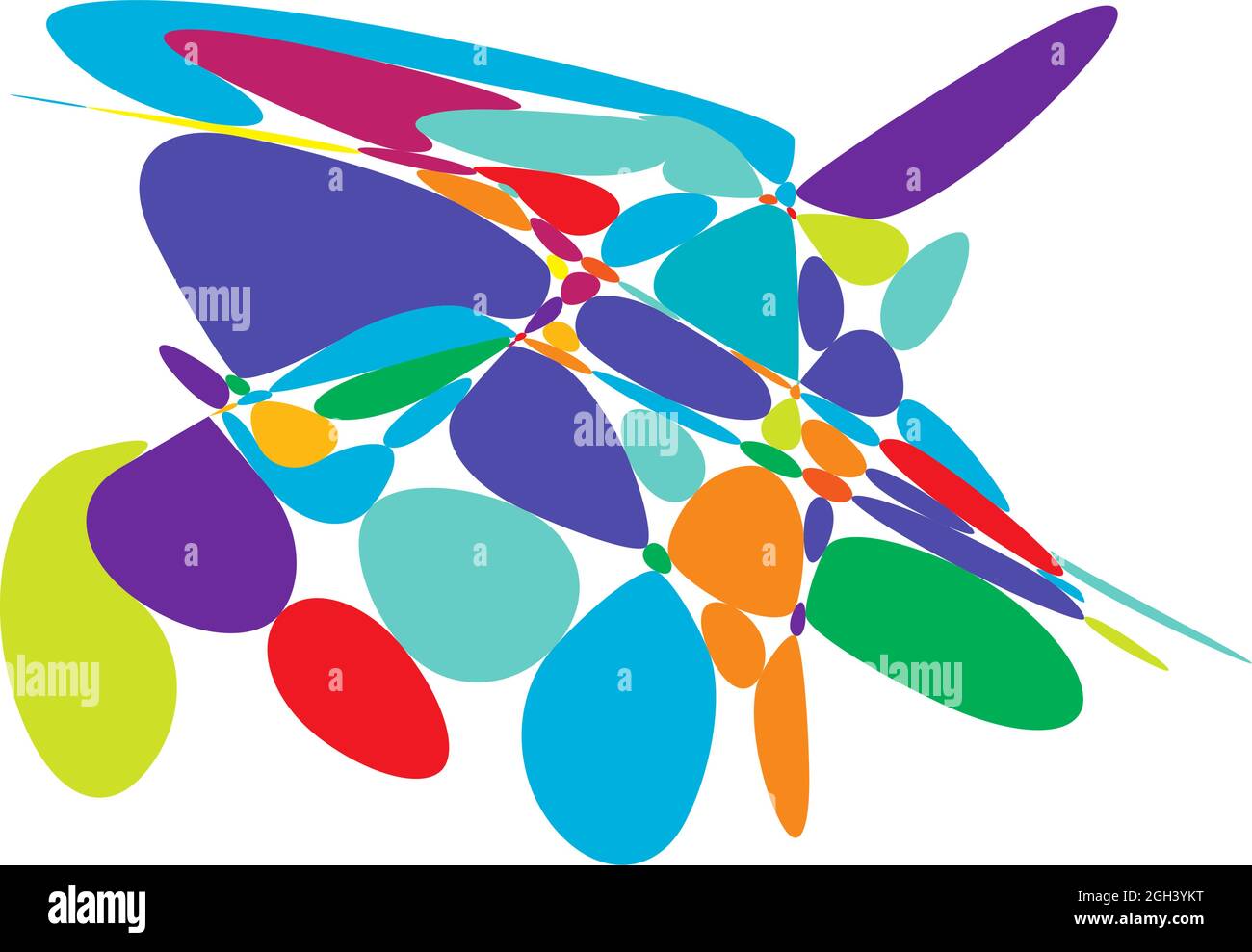 Random curvy, squiggle, freehand abstract shape. Squiggle, wriggle ...