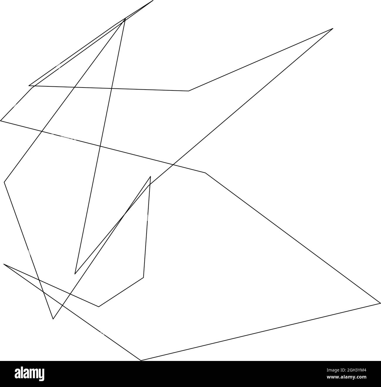 Edgy, ruptured, shatter, splinter shape, design element. Random ...