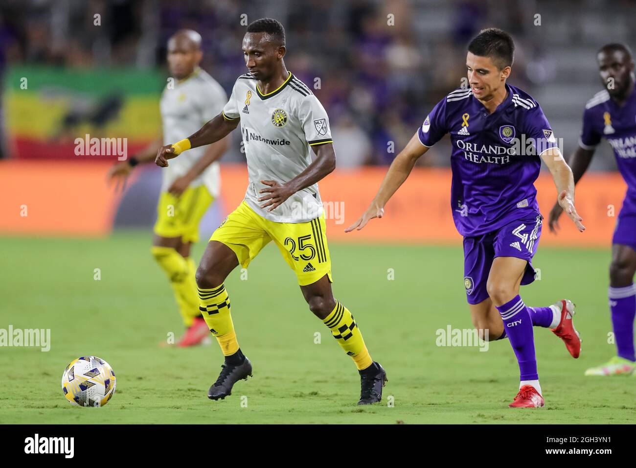 Orlando, Florida, USA. September 4, 2021: Columbus Crew defender ...