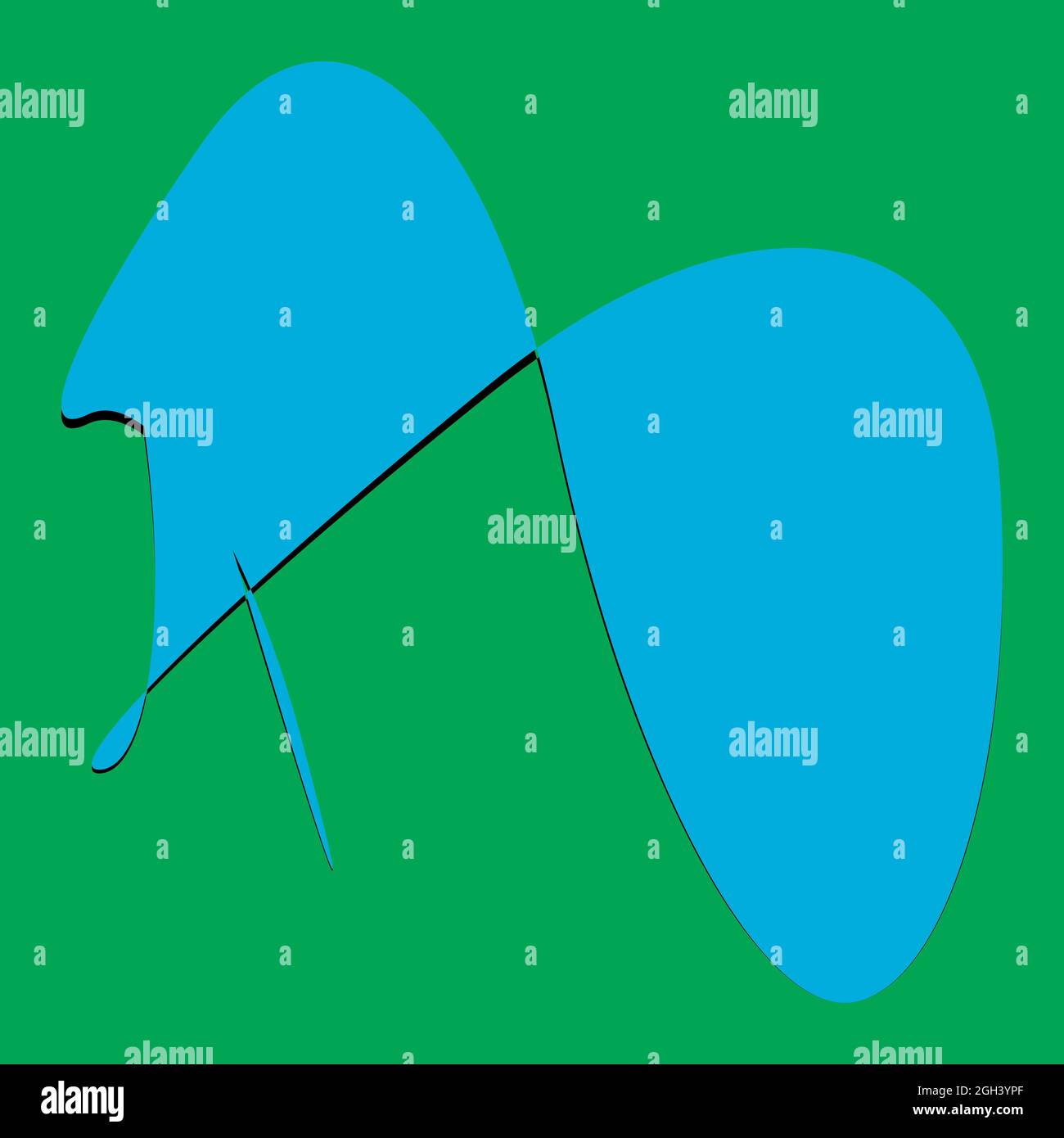 Random curvy, squiggle, freehand abstract shape. Squiggle, wriggle ...