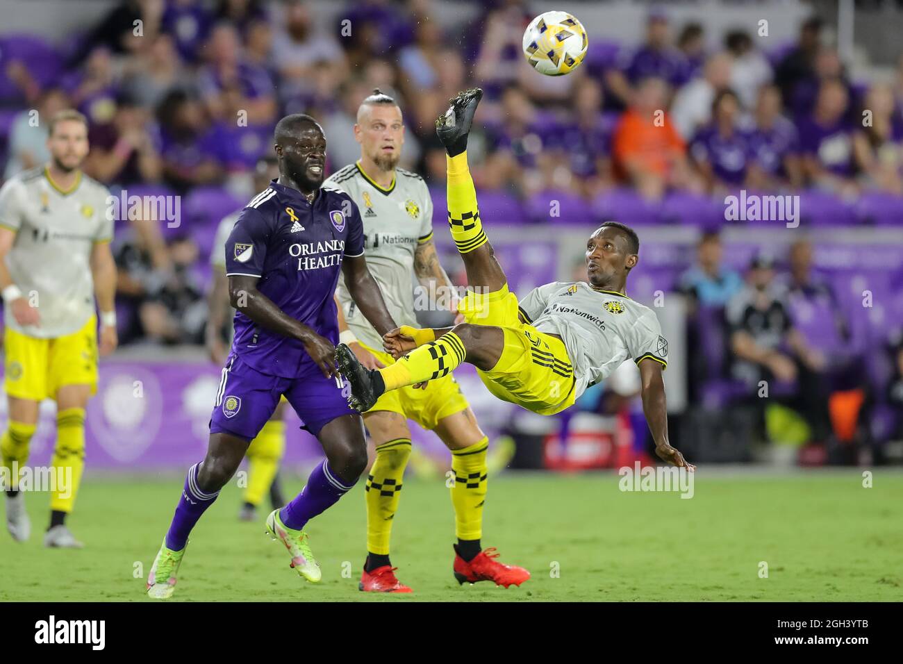 Orlando, Florida, USA. September 4, 2021: Columbus Crew defender ...