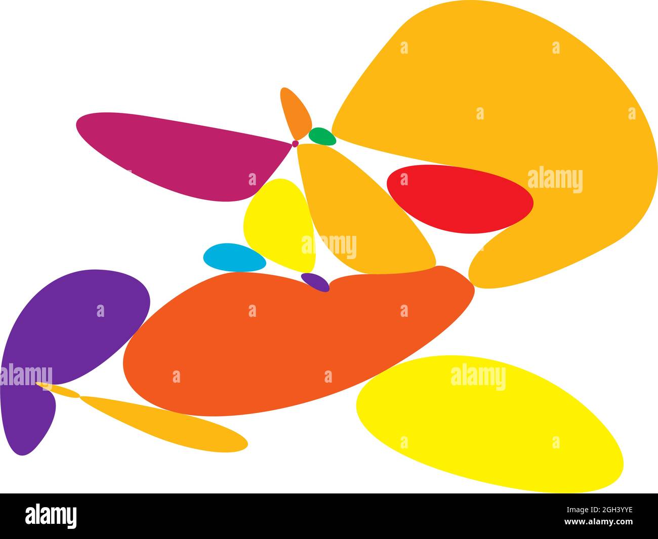 Random curvy, squiggle, freehand abstract shape. Squiggle, wriggle ...