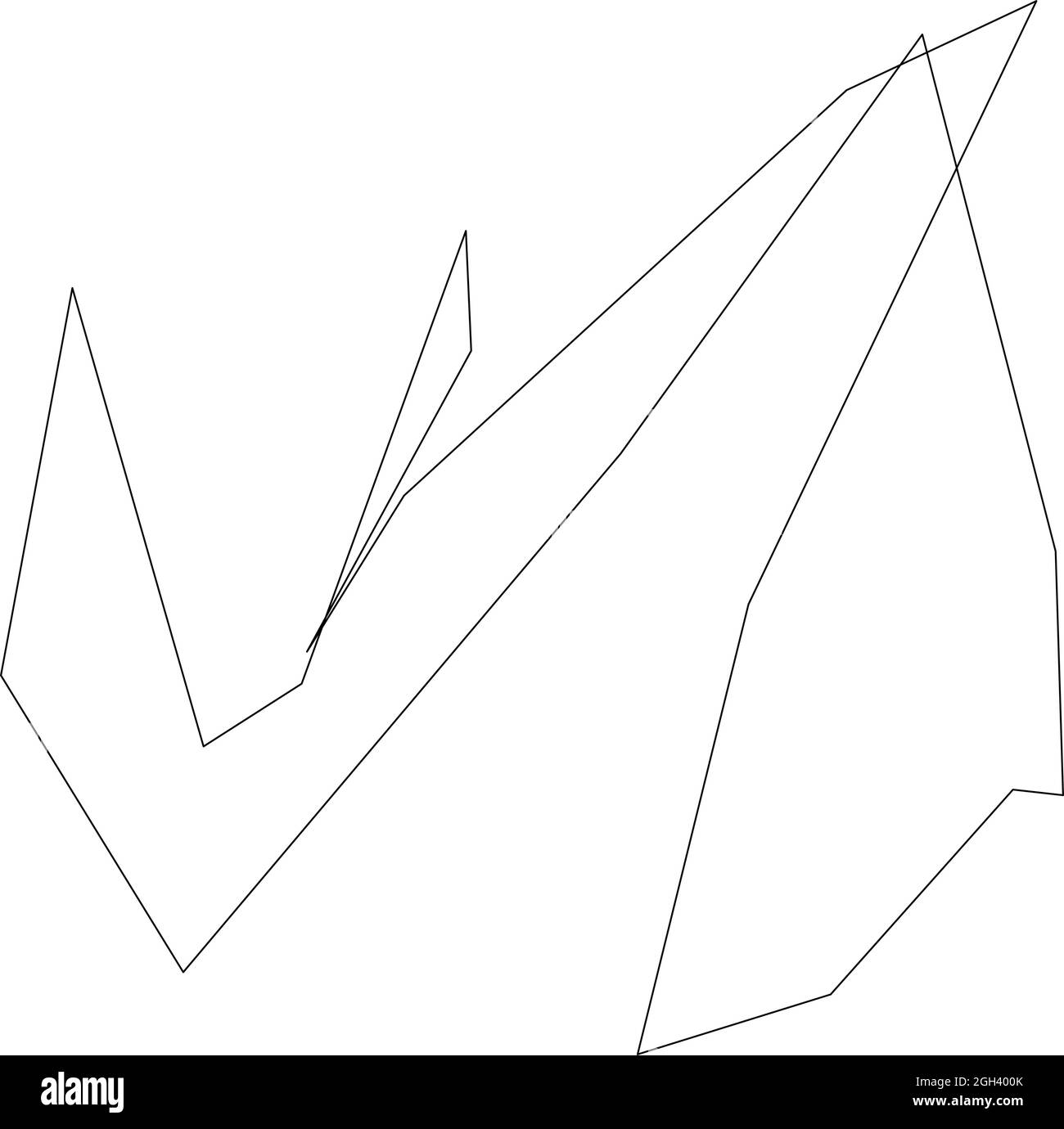 Edgy, ruptured, shatter, splinter shape, design element. Random ...