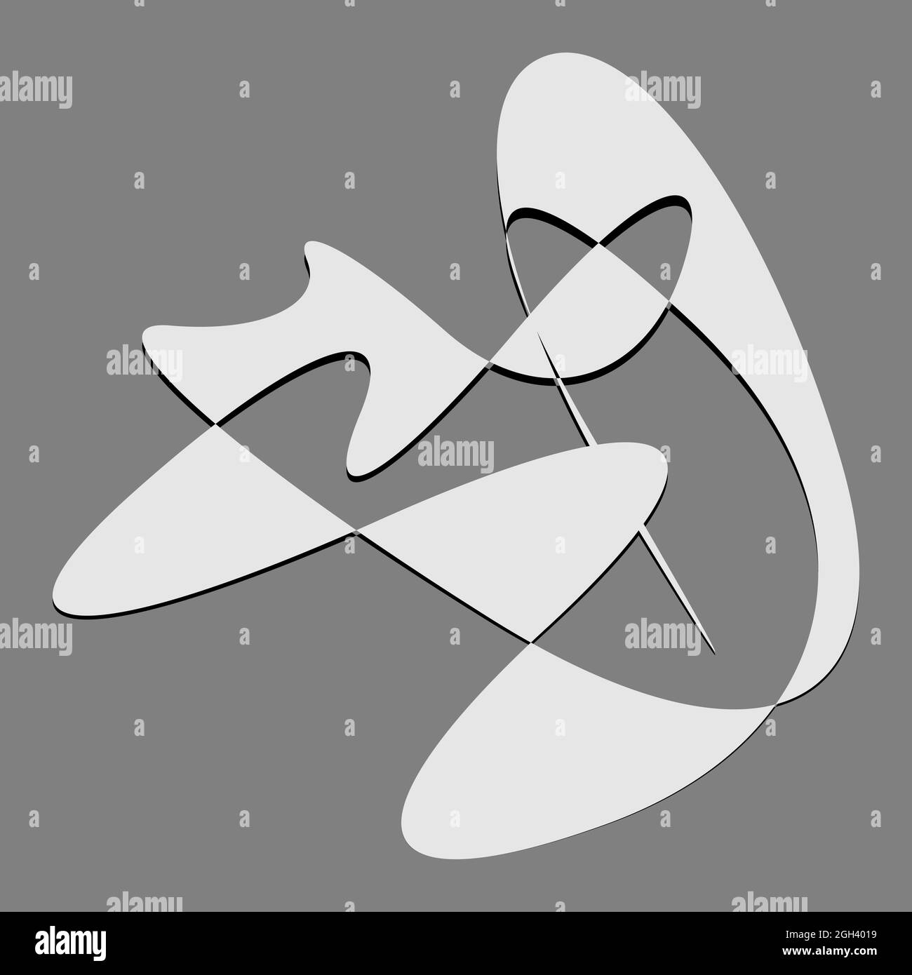 Random curvy, squiggle, freehand abstract shape. Squiggle, wriggle ...