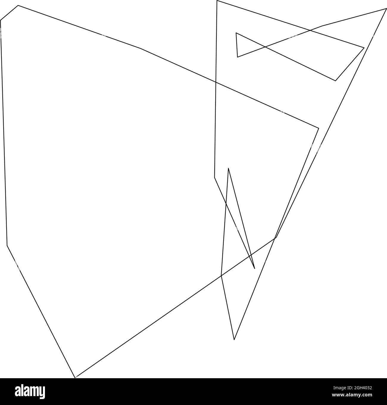 Edgy, ruptured, shatter, splinter shape, design element. Random ...