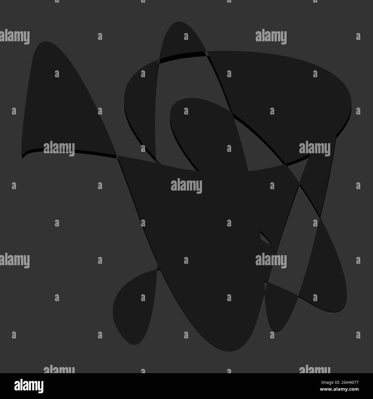 Random curvy, squiggle, freehand abstract shape. Squiggle, wriggle ...