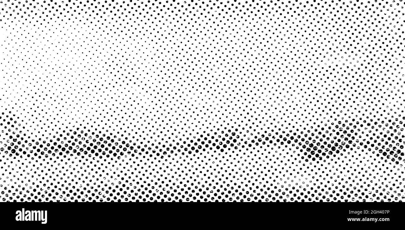 Halftone dotted scratched grungy background. Distress texture of dots ...