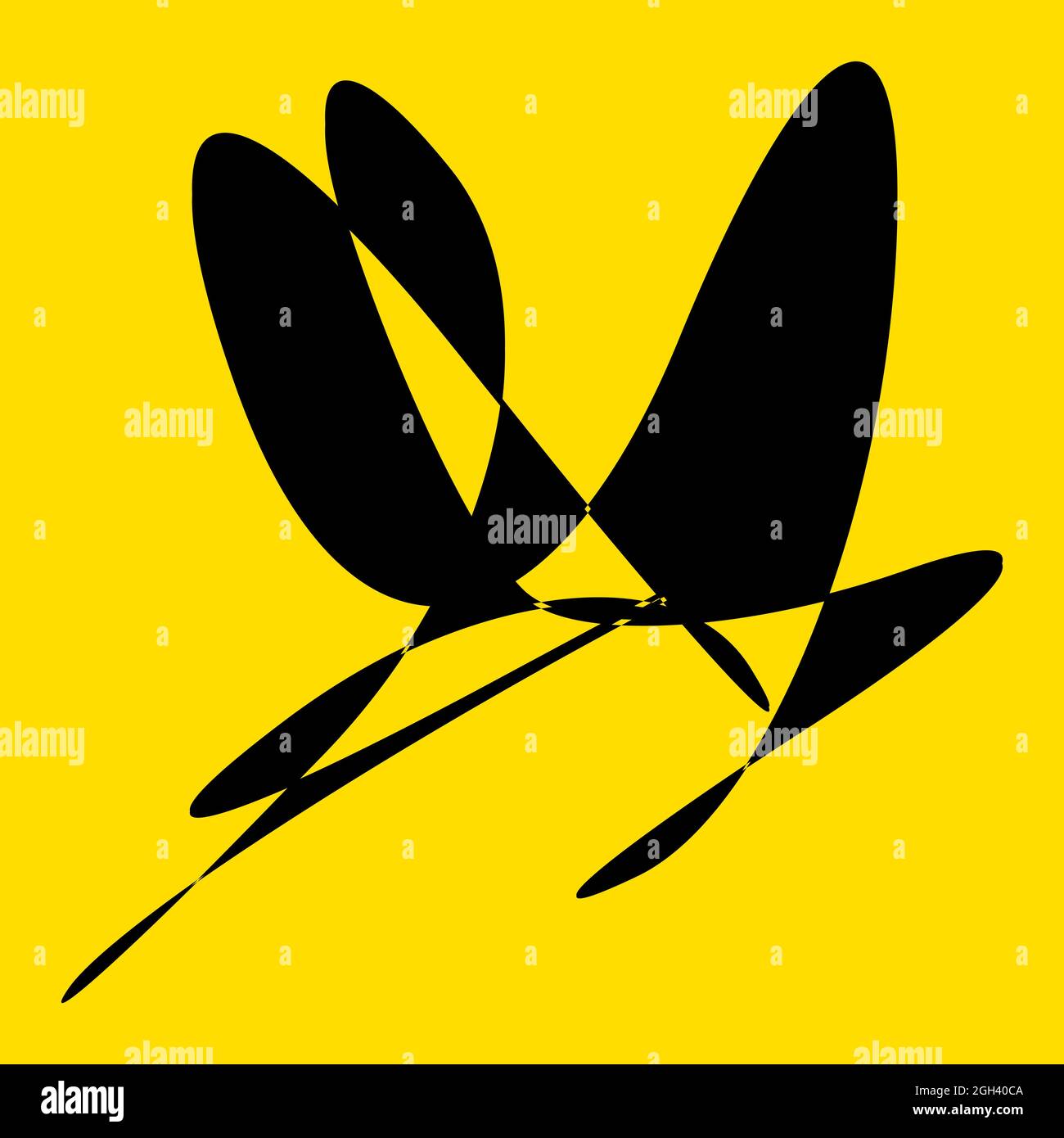 Random curvy, squiggle, freehand abstract shape. Squiggle, wriggle ...