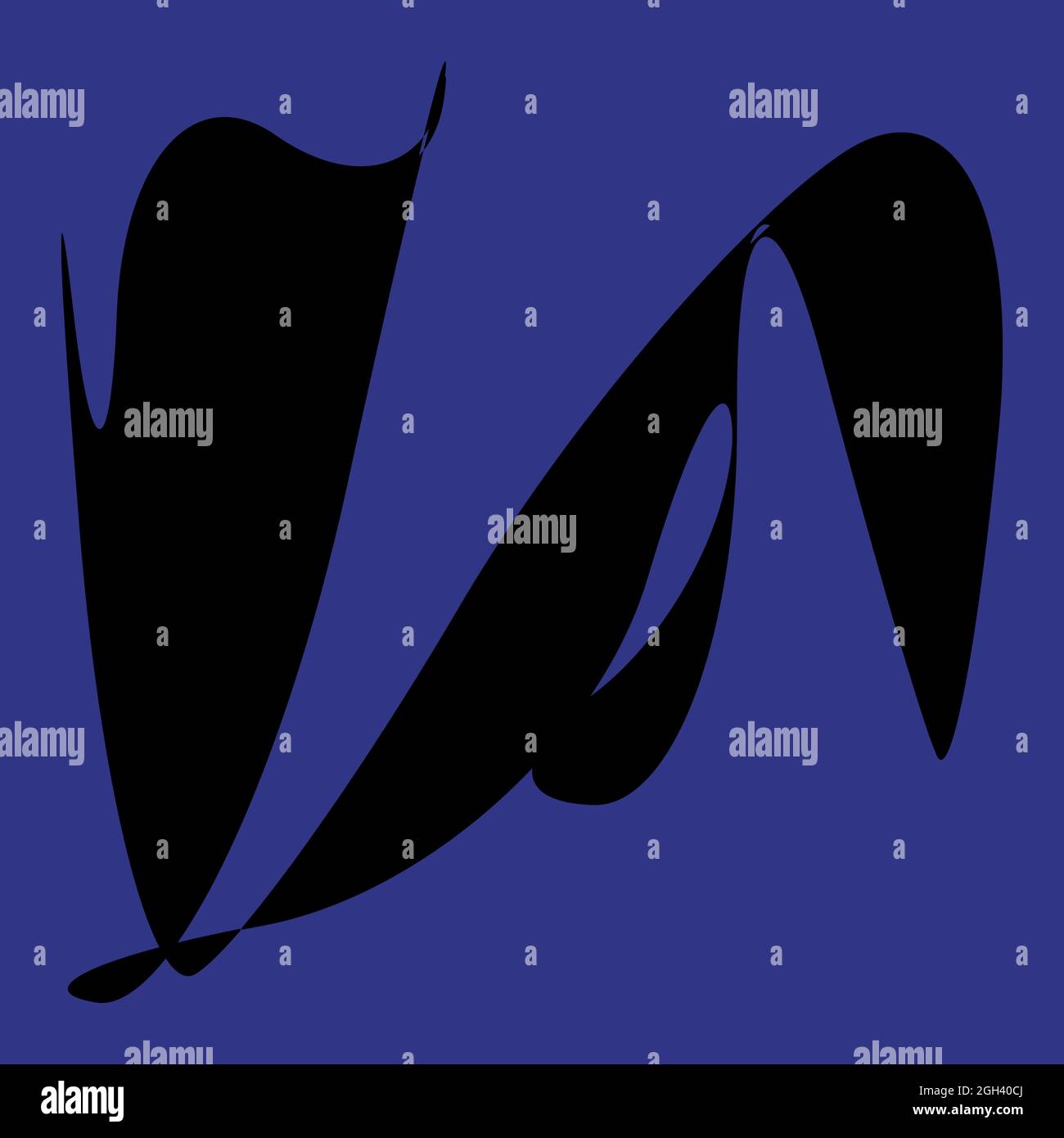 Random curvy, squiggle, freehand abstract shape. Squiggle, wriggle ...