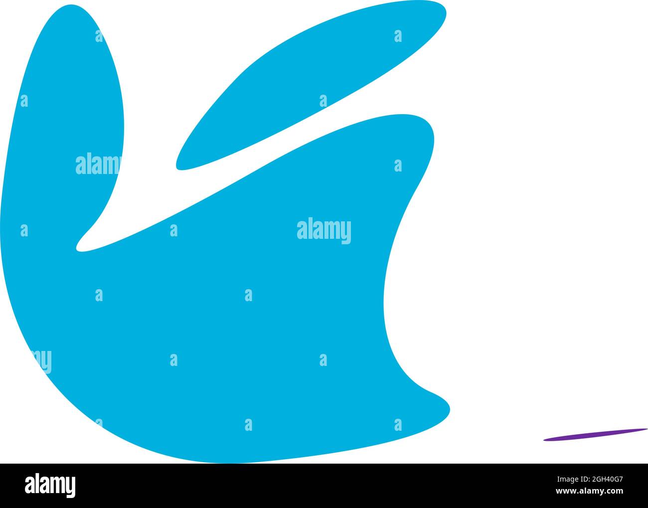 Random curvy, squiggle, freehand abstract shape. Squiggle, wriggle ...