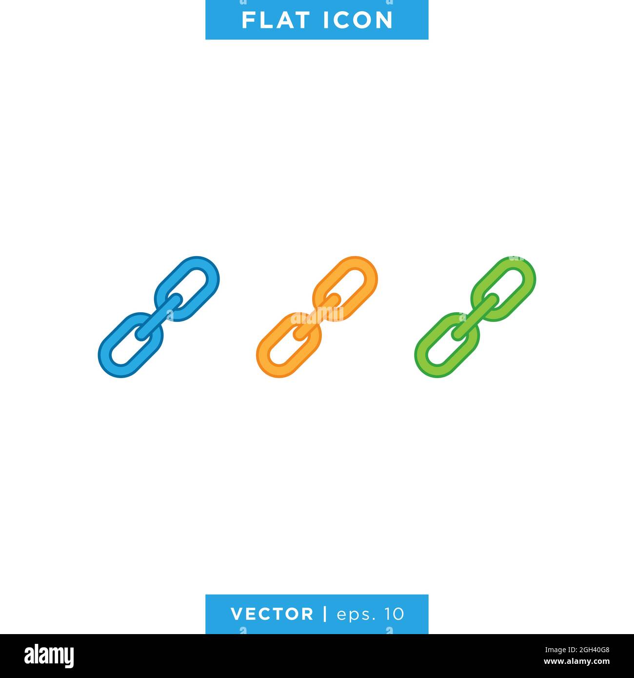 Chain icon vector stock illustration design template. Vector eps 10 ...