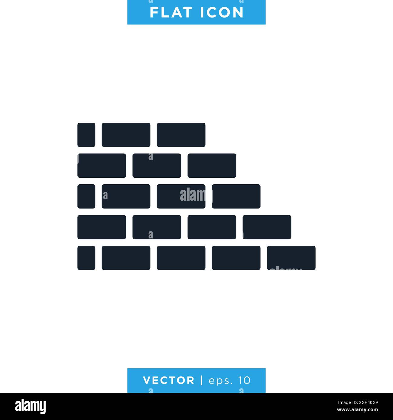 Brick wall icon vector stock Illustration design template. Vector eps ...