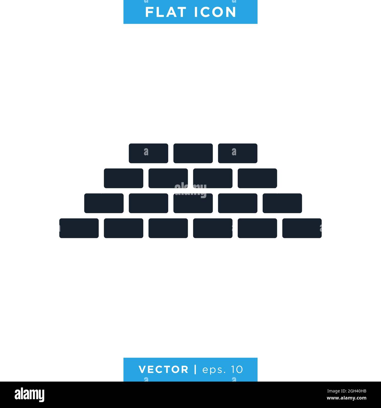 Brick wall icon vector stock Illustration design template. Vector eps ...